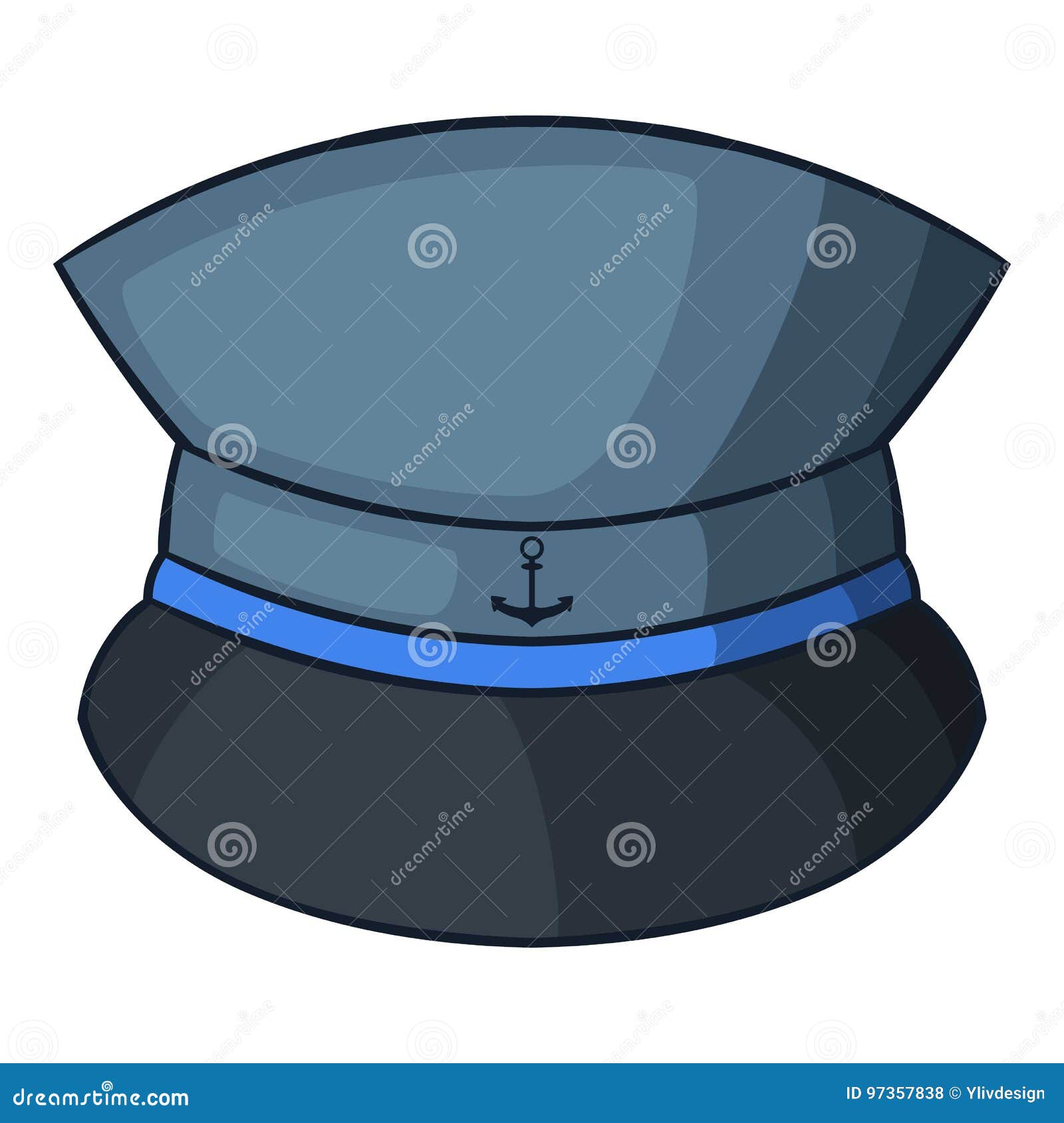 Captain Hat Icon, Cartoon Style Stock Vector - Illustration of captain ...