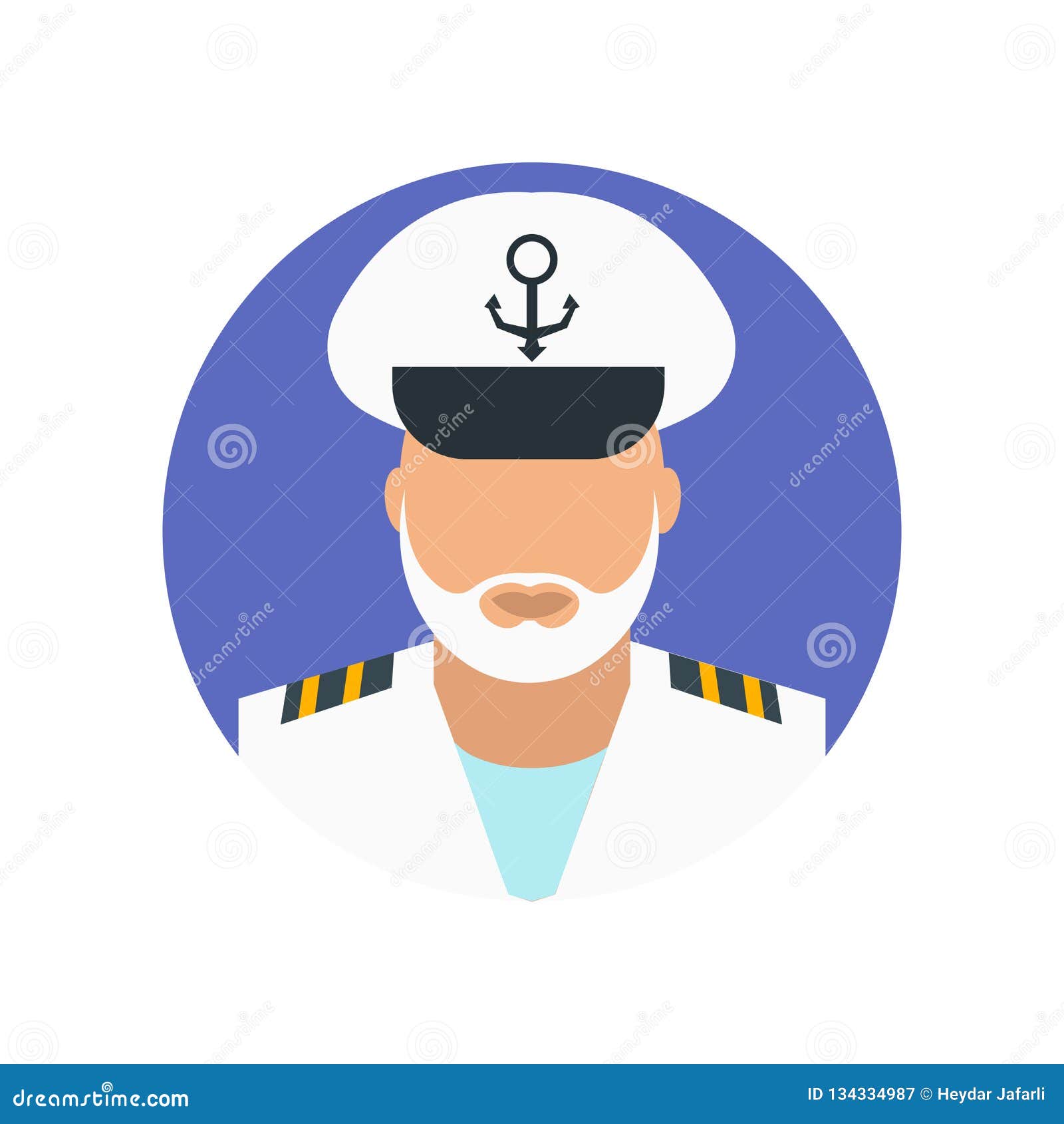 Captain Icon Vector Sign and Symbol Isolated on White Background ...