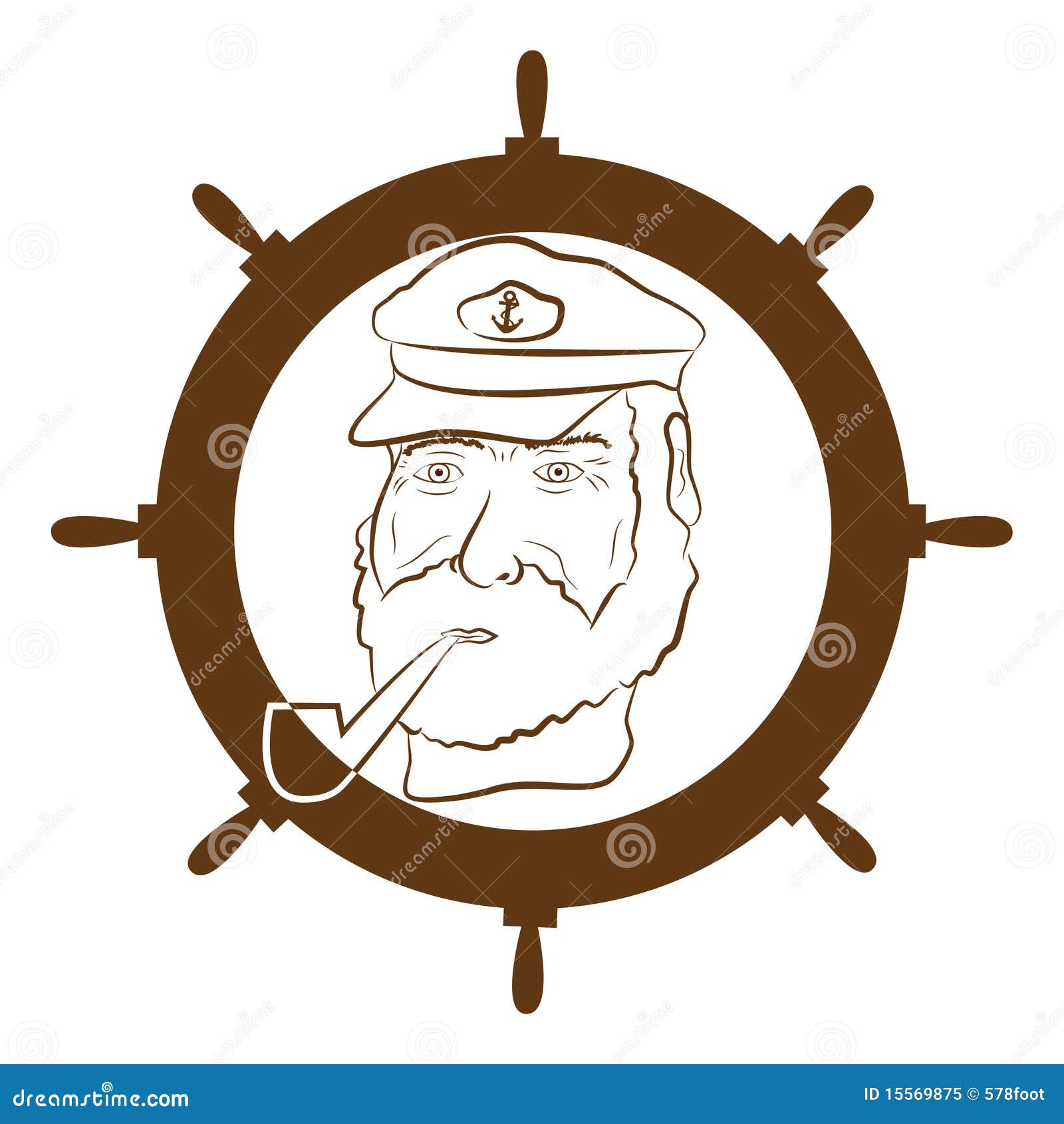 Captain logo stock vector. Illustration of human, adult - 15569875