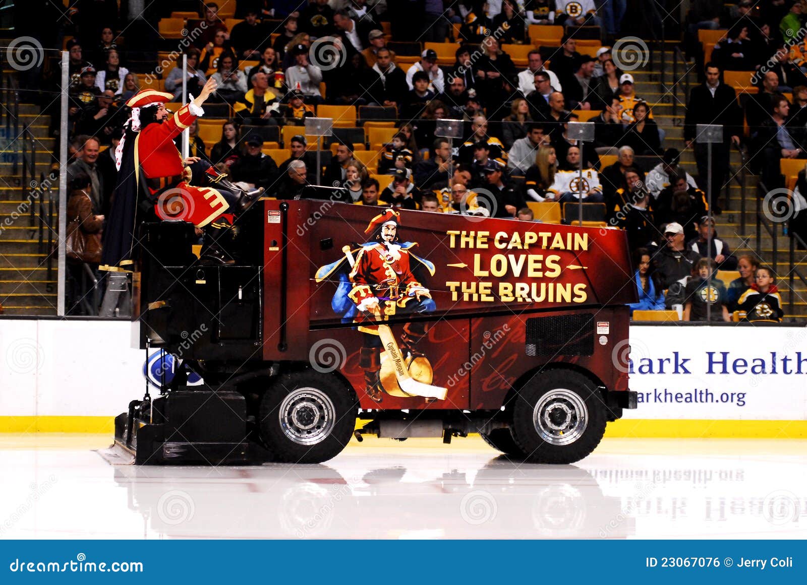 Captain Morgan Takes a Ride on a Zamboni Editorial Photo - Image of ...