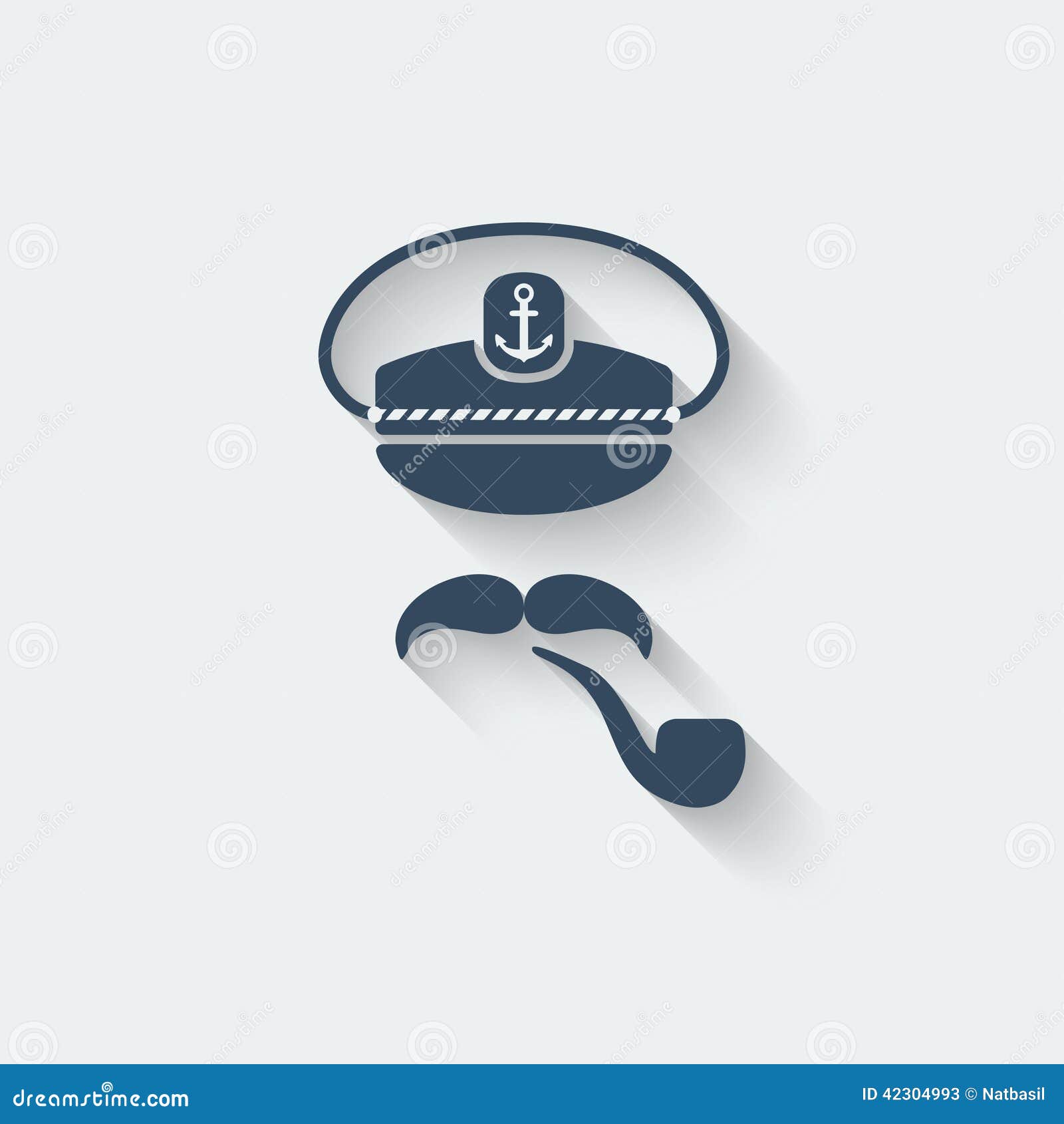 Old Man Mustache Skipper Captain Logo Design Vector Icon Symbol Graphic ...