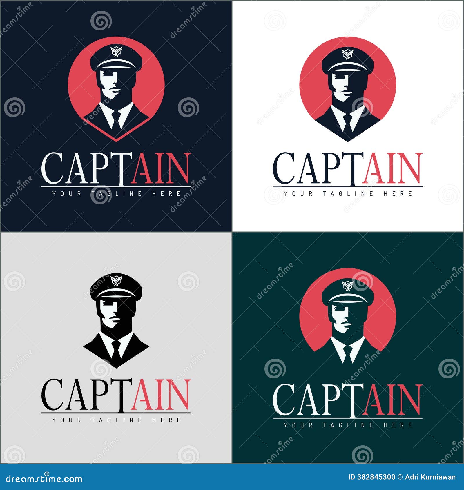 Man Pilot In Uniform Male Captain Avatar Aviation Concept Portrait ...