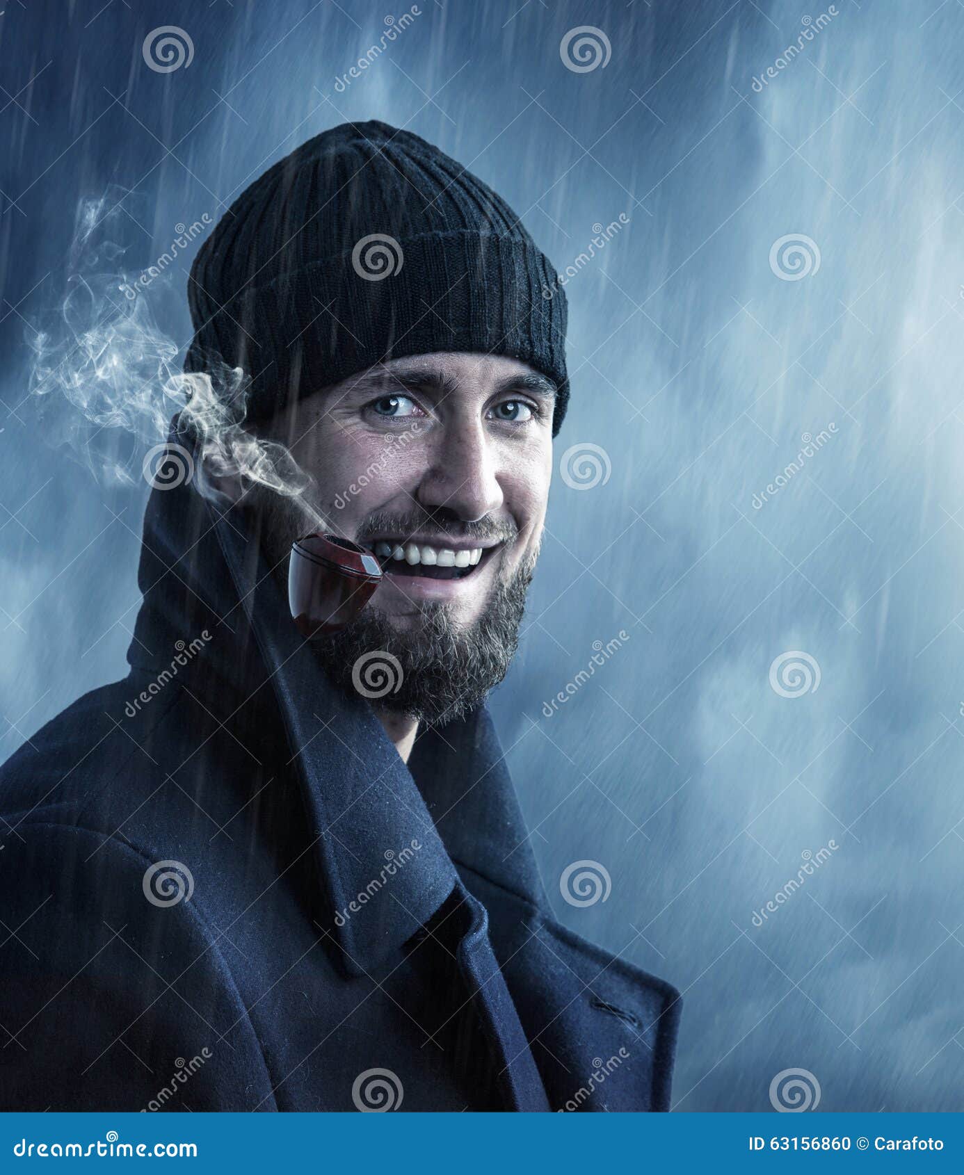 Old Sea Captain With A Pipe Figurine Royalty-Free Stock Photography ...