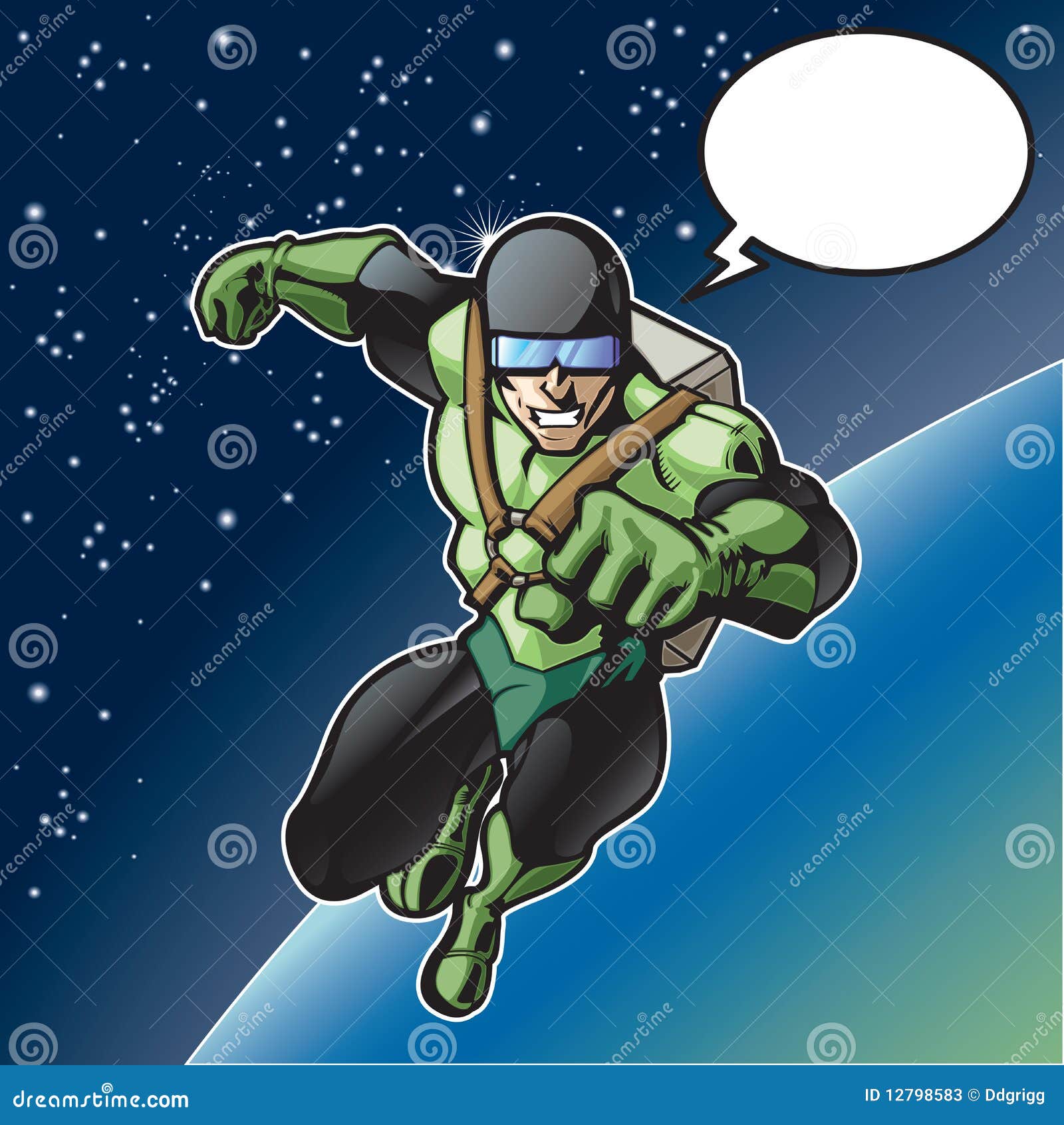 Captain Rocket Pack stock vector. Illustration of protection - 12798583