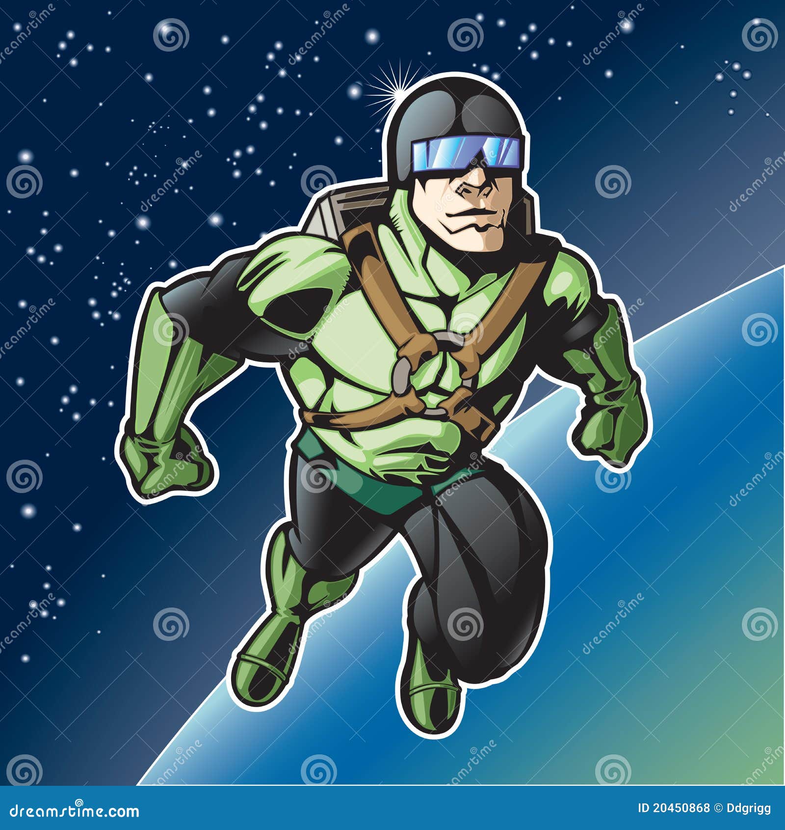 Captain Rocket Pack 2 stock vector. Illustration of powerful - 20450868