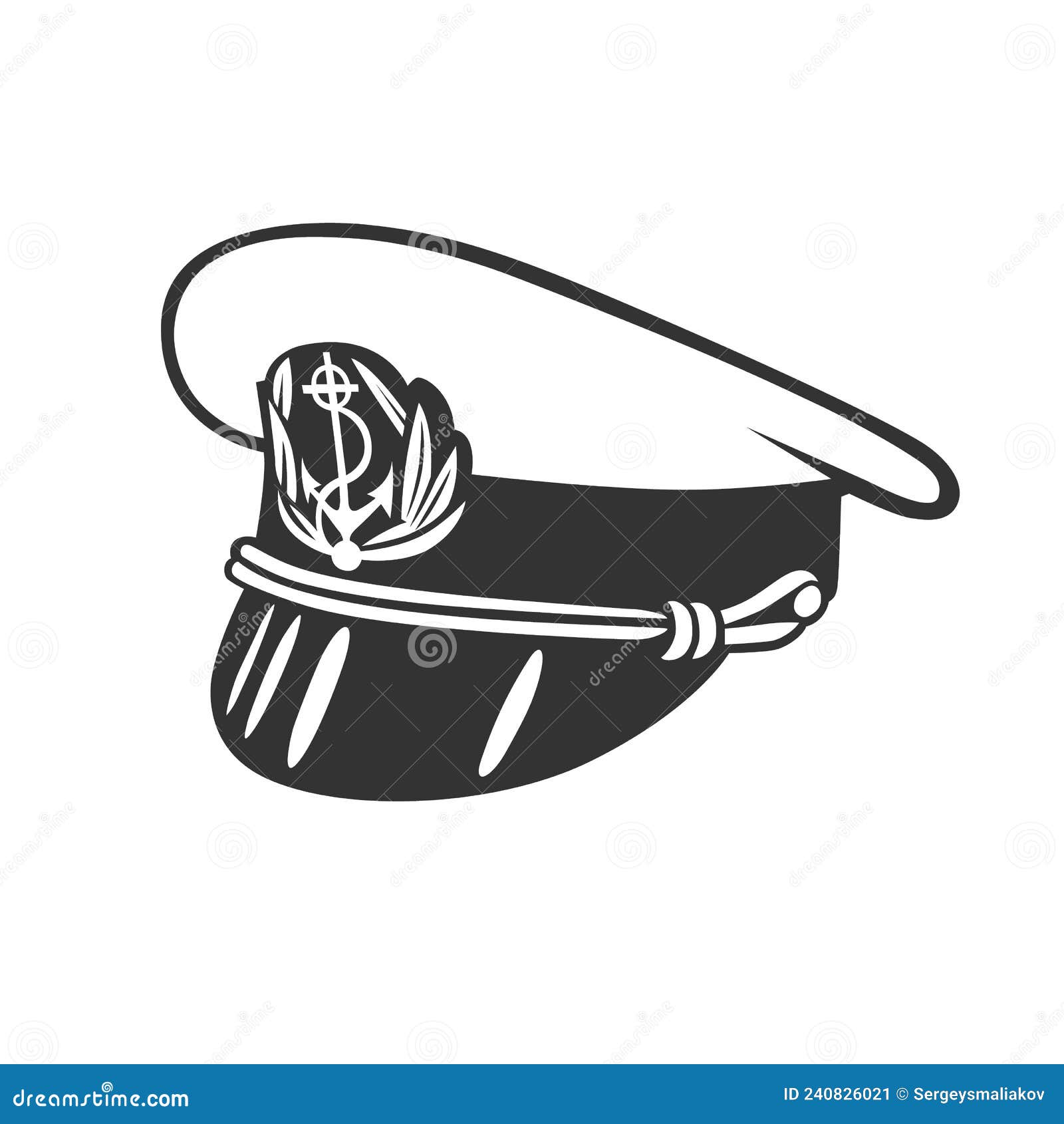 Captain`s cap stock vector. Illustration of master, cruise - 240826021