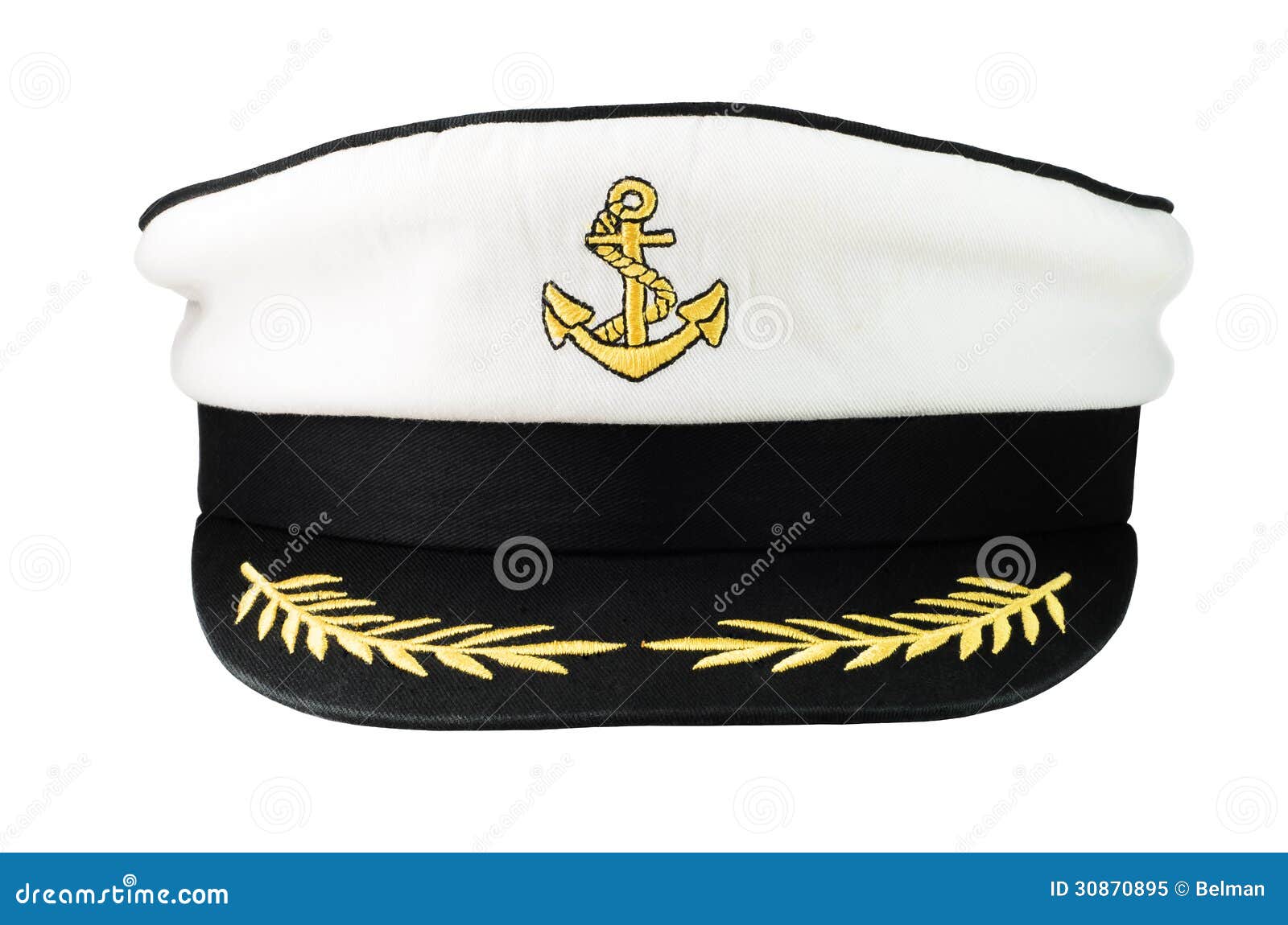 Captain s cap stock image. Image of badge, horizontal - 30870895