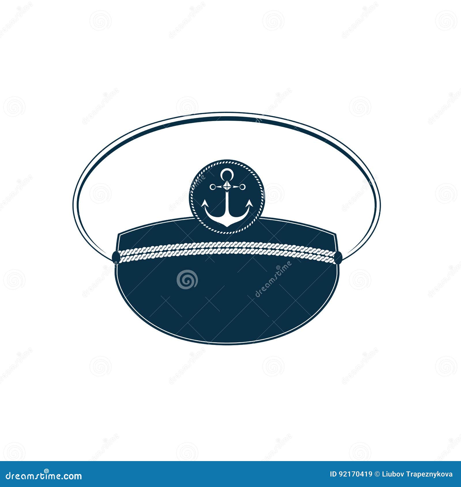 Captain`s Hat Icon. Sailor Cap. Marine Outfit. Stock Illustration ...