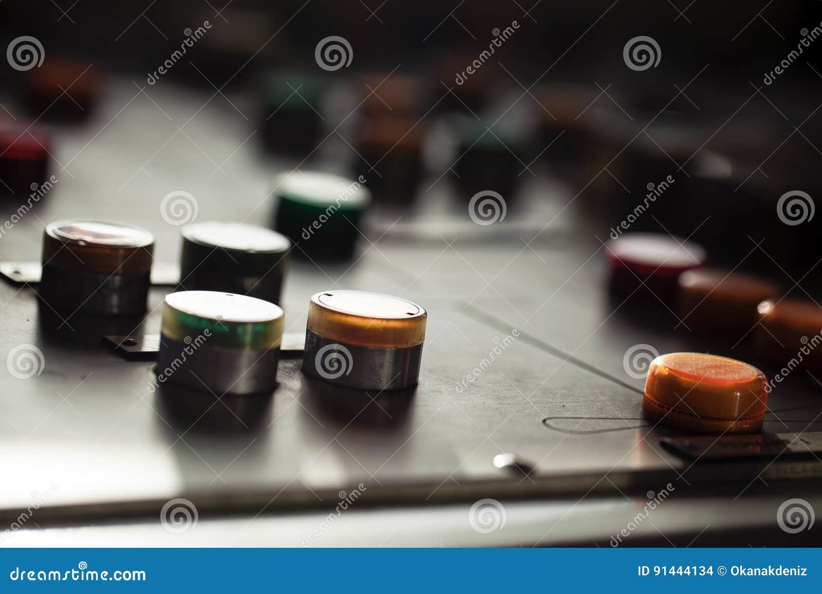 Captain`s Pavilion Ship Control Buttons Stock Photo - Image of closeup ...