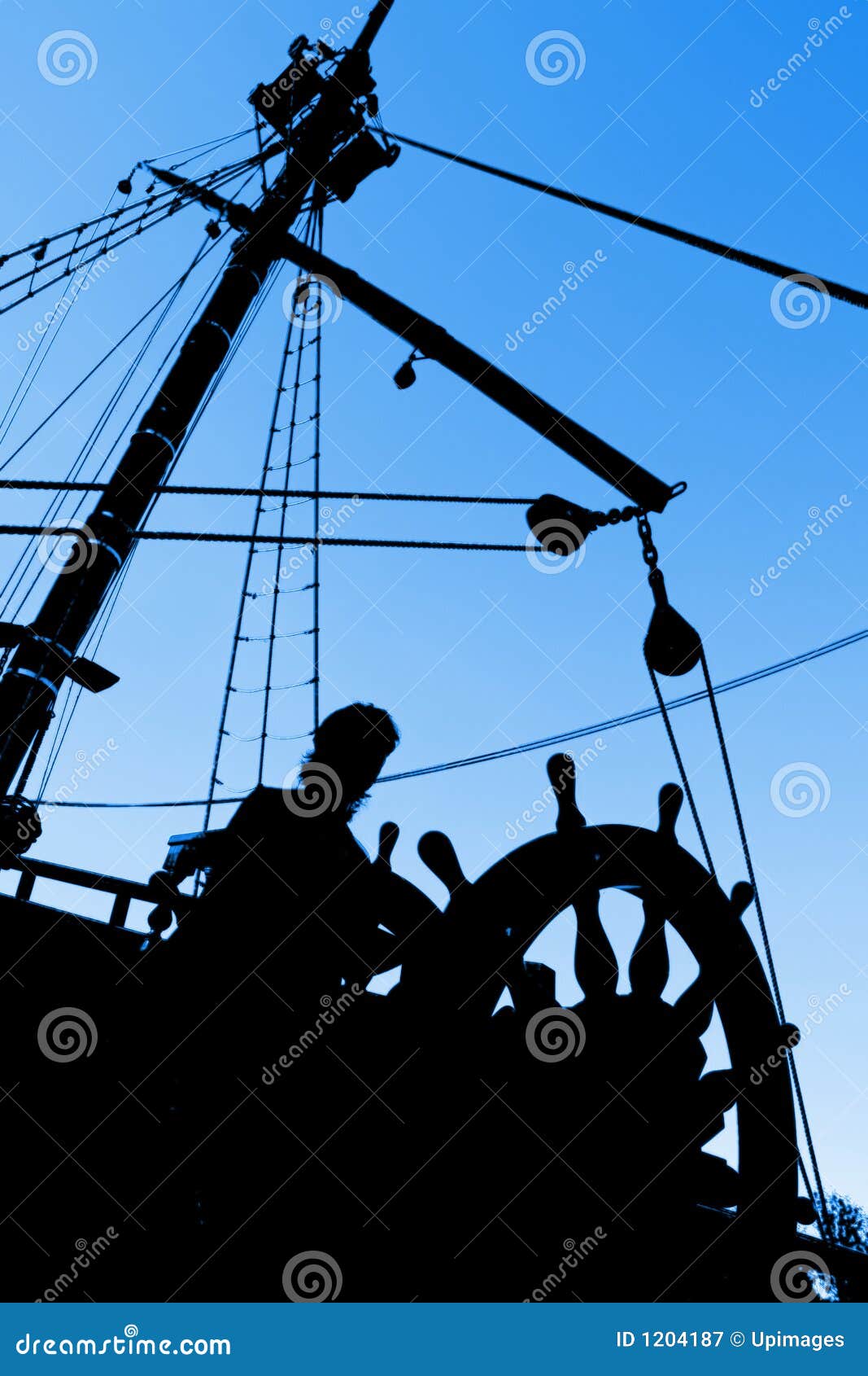 Captain s Silhouette stock image. Image of control, cruise - 1204187