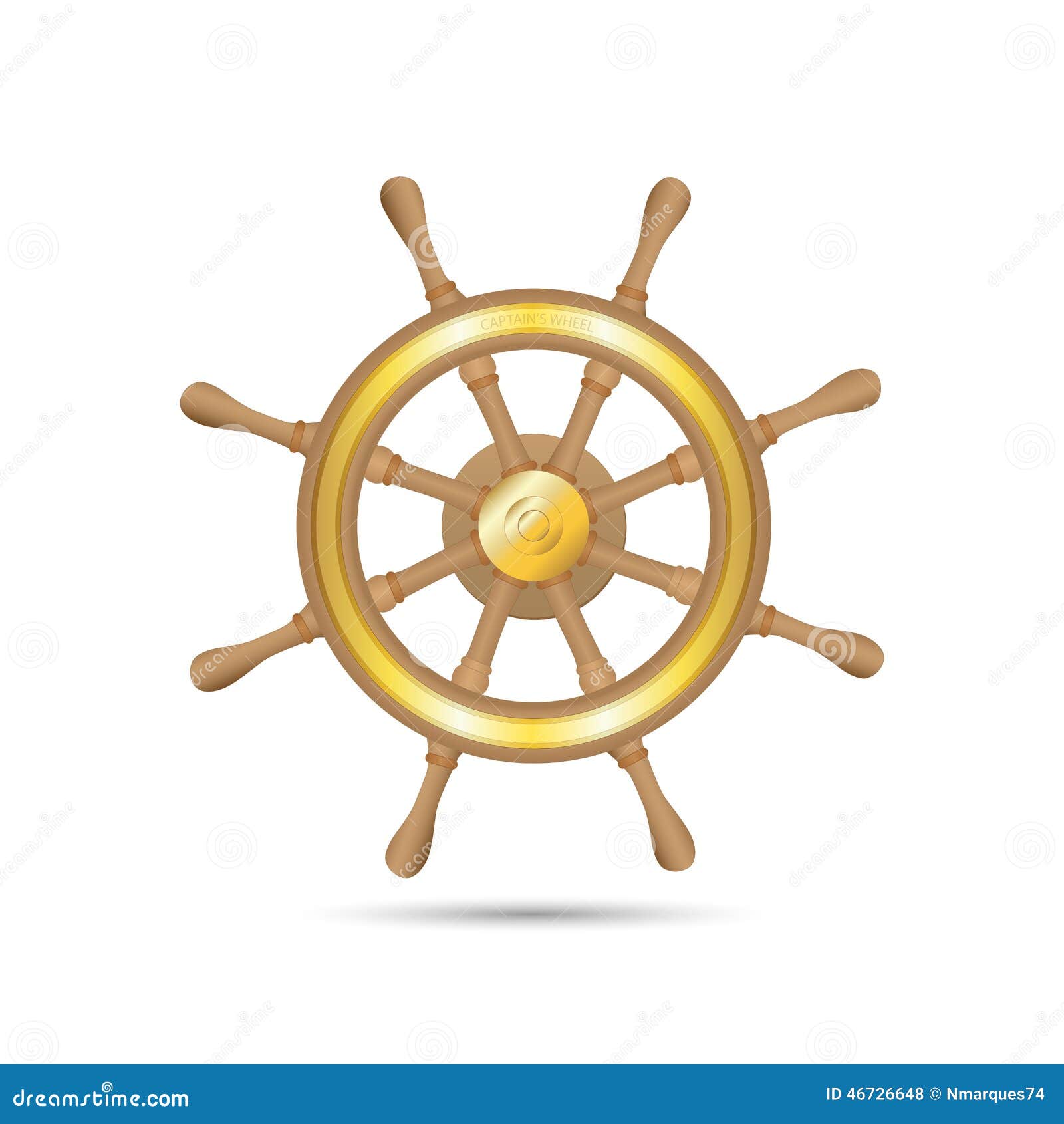 Captain S Wheel Illustration Stock Illustration - Illustration of ...