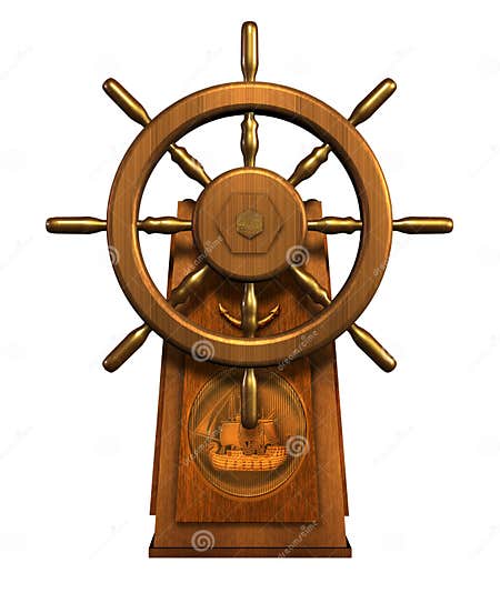 Captain S Wheel - Includes Clipping Path Stock Illustration ...
