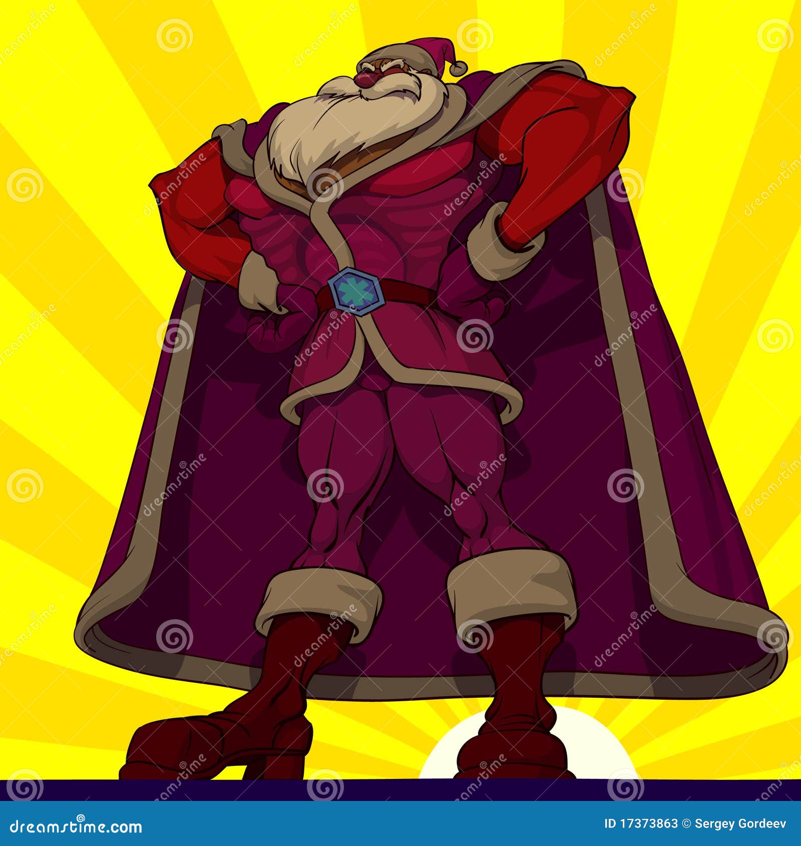 Captain Santa stock vector. Illustration of beard, santa - 17373863