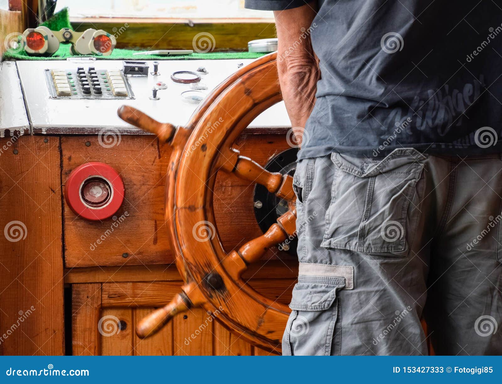 The Captain of the Ship at the Helm Stock Image - Image of journey ...