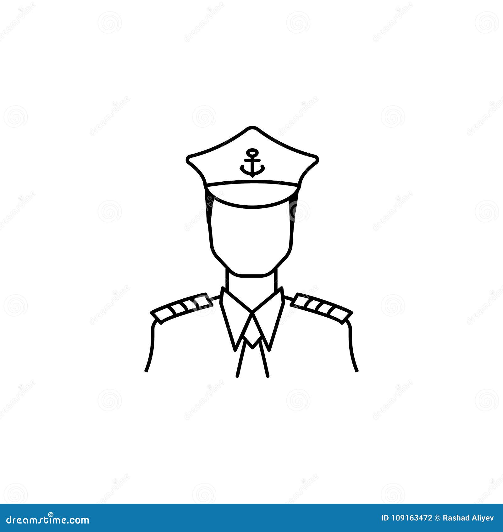 Captain of the Ship Icon. Avatar Element of Professions for Mobile ...