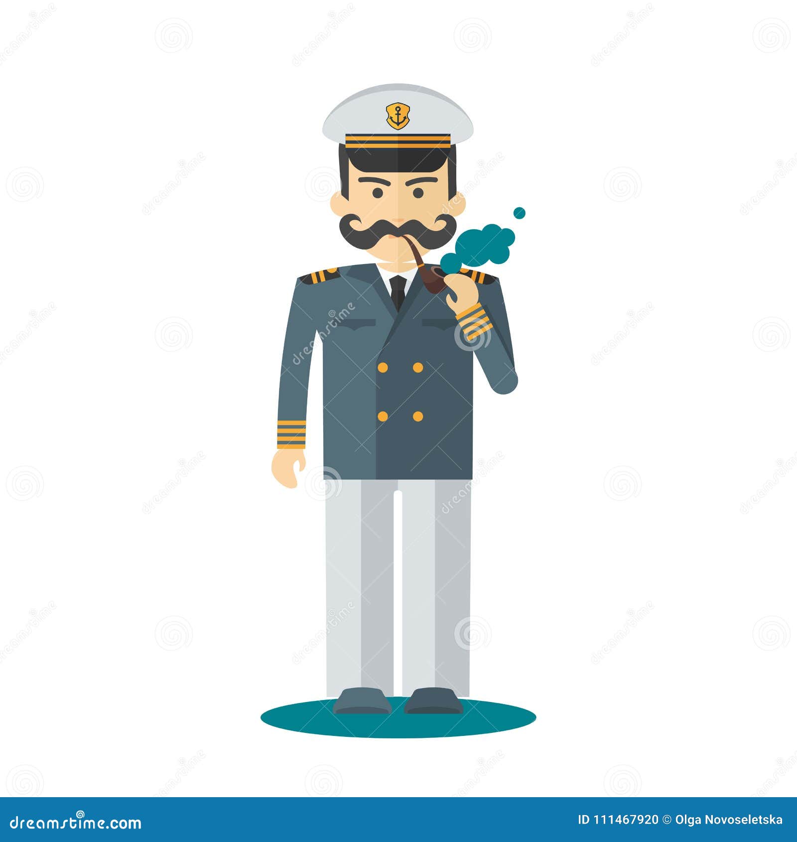 Sheep capitan character stock vector. Illustration of boat - 111467920