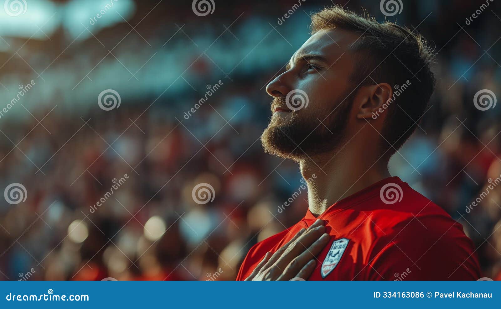 The Captain Shows Respect while Placing His Hand on His Heart during ...