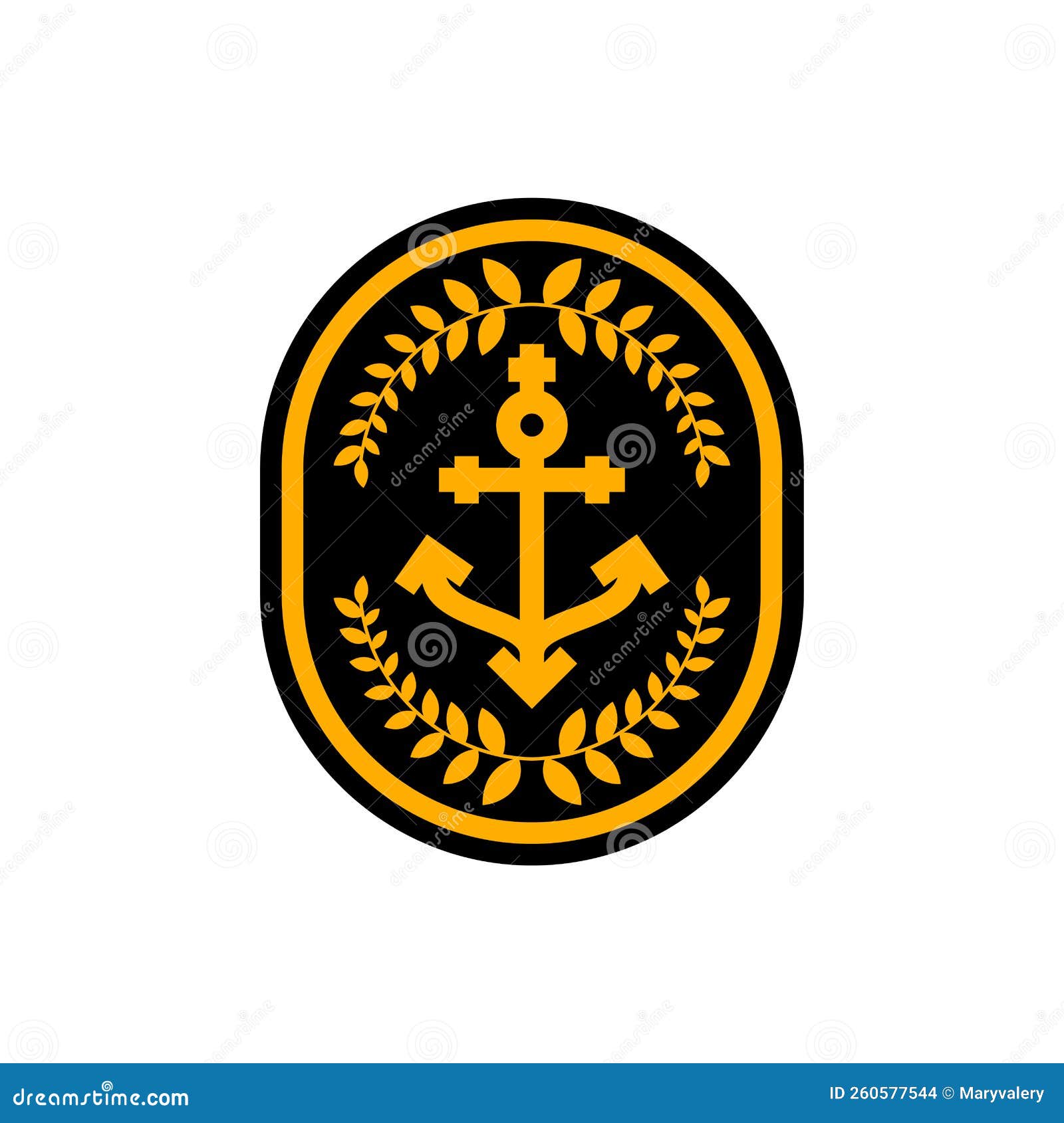 Captain Sign. Nautical Anchor Logo Stock Vector - Illustration of navy ...