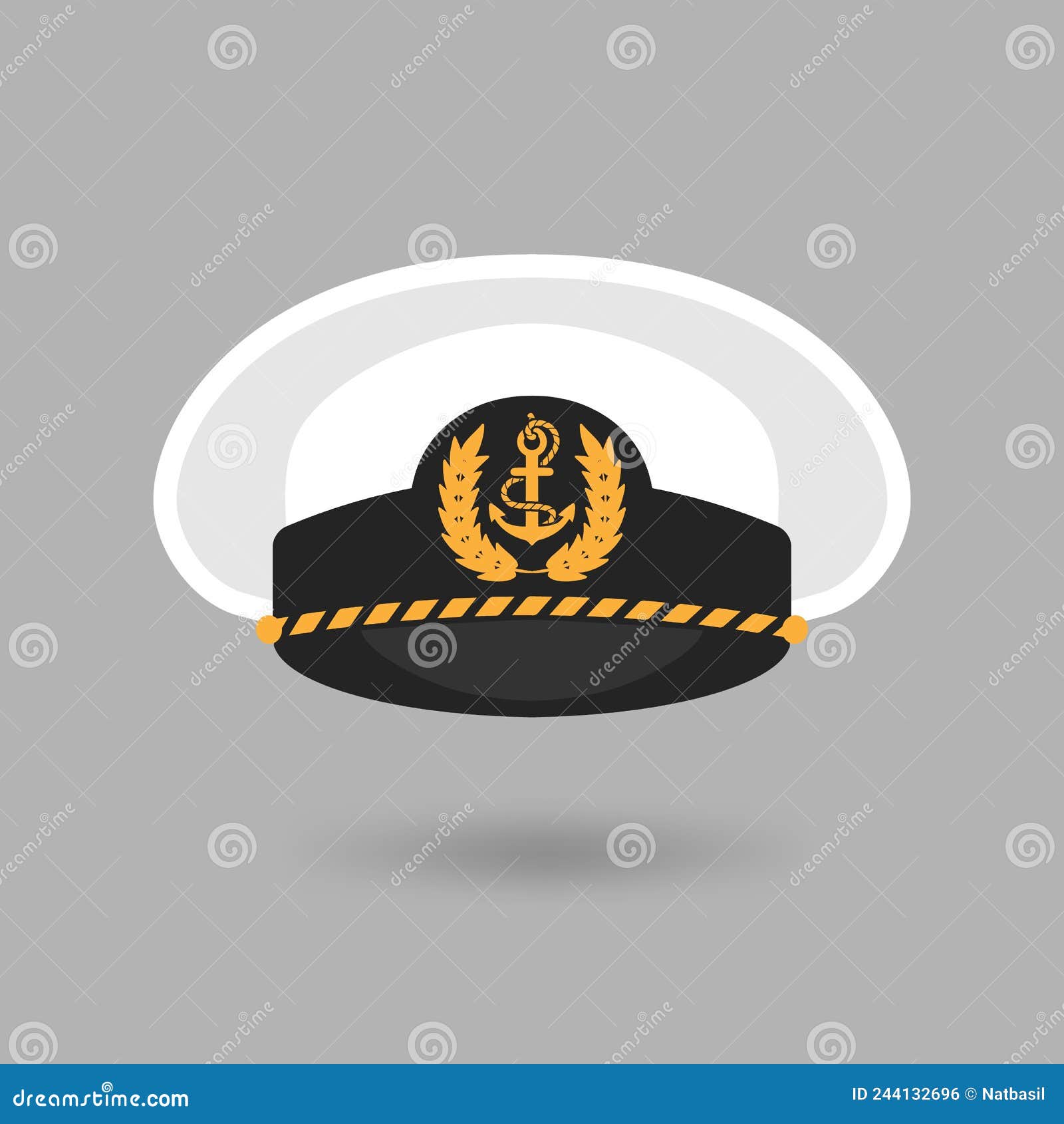Captain Skipper Yacht Hat Icon Stock Vector - Illustration of icon ...