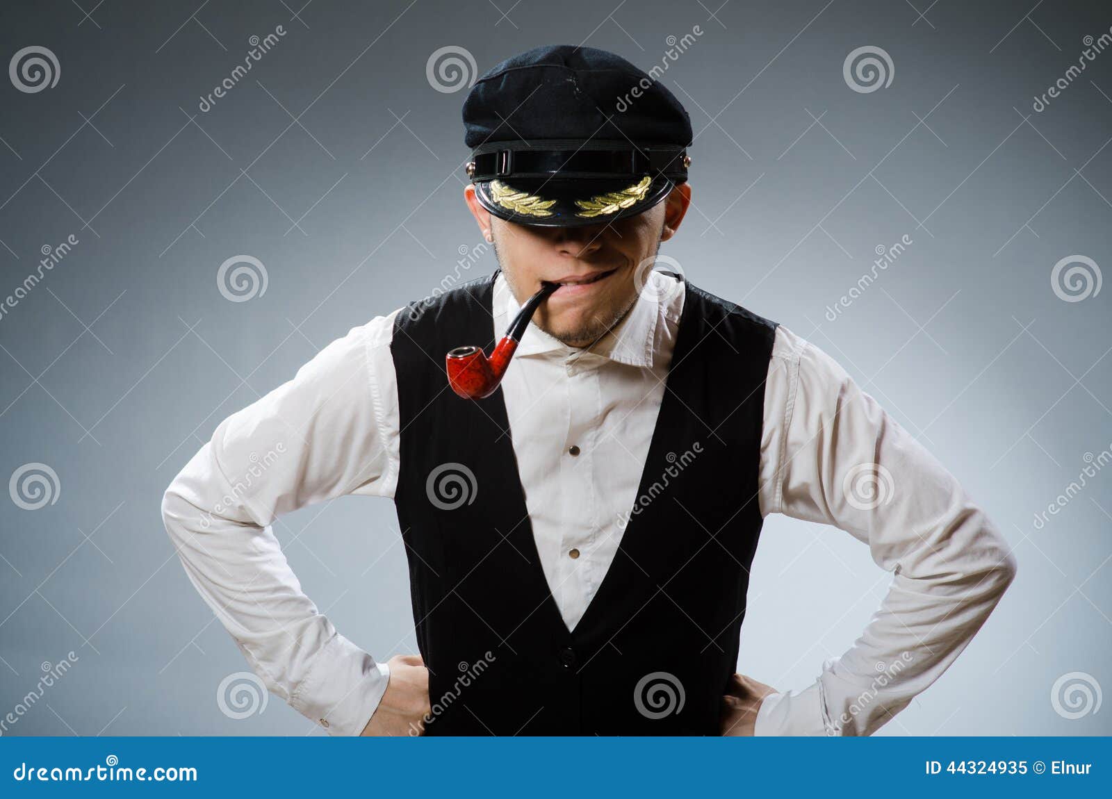 Captain smoking pipe stock image. Image of pipe, caucasian - 44324935