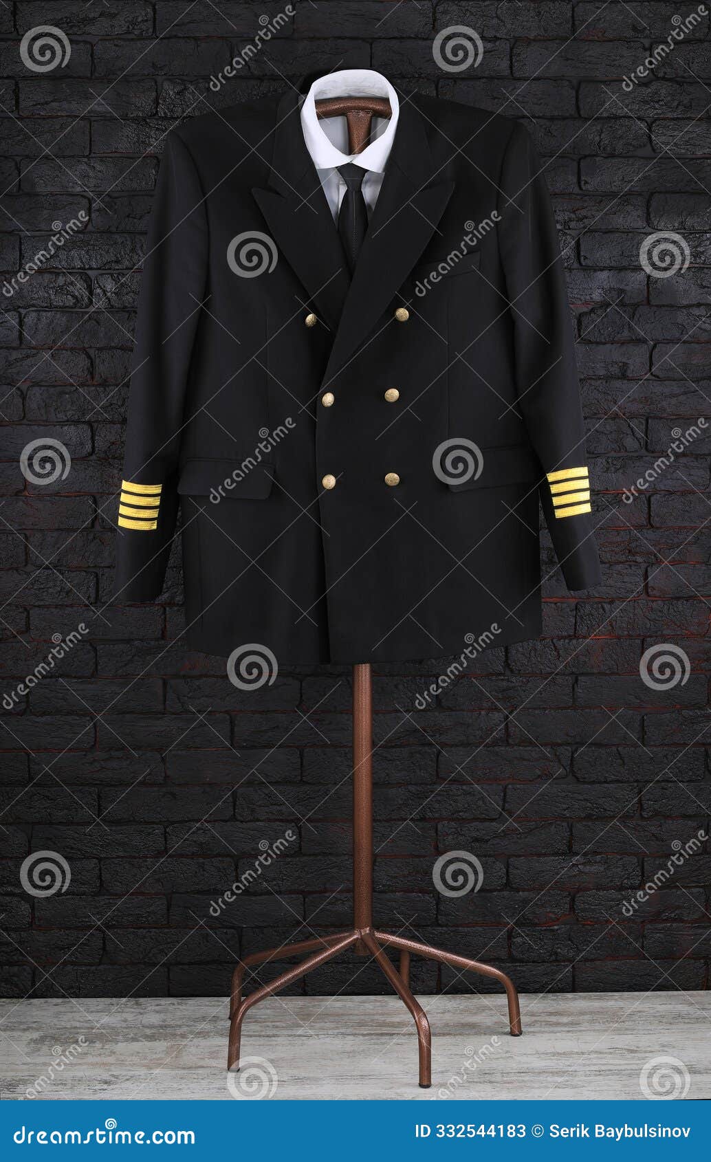 Captain uniform on hanger stock image. Image of skipper - 332544183