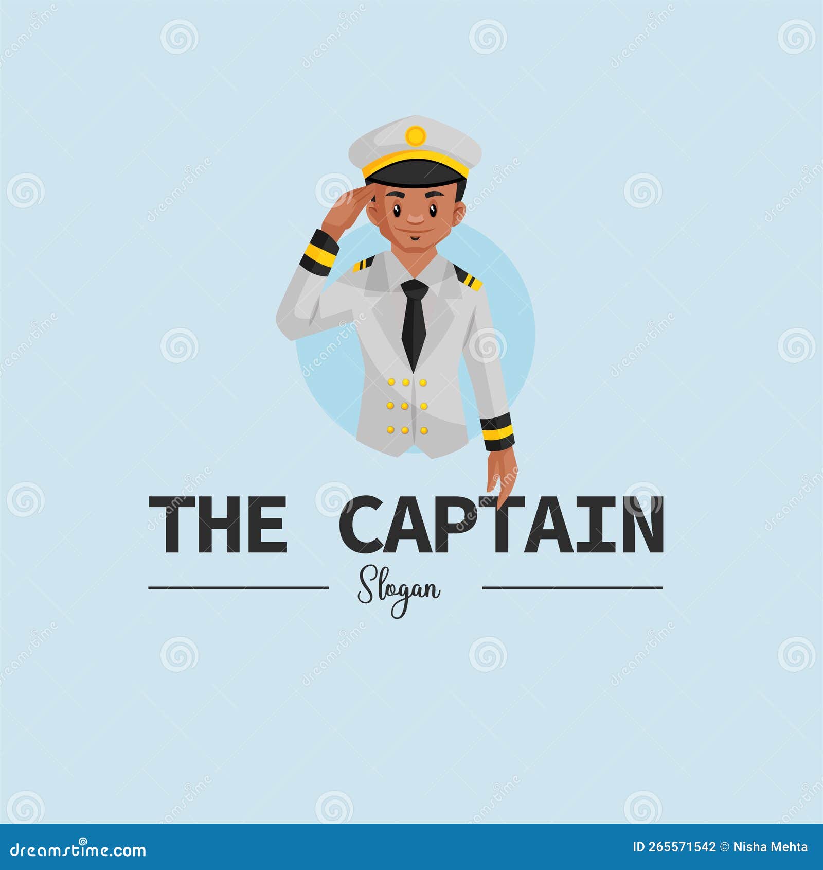 The Captain Vector Mascot Logo Stock Vector - Illustration of business ...