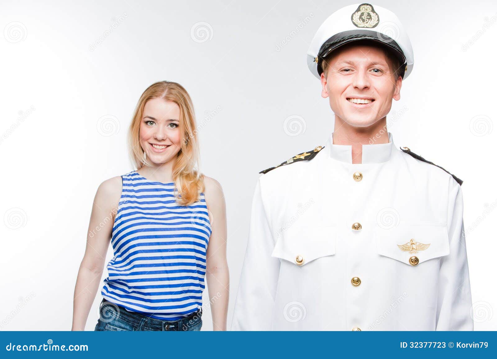 The captain and the woman stock image. Image of passenger - 32377723