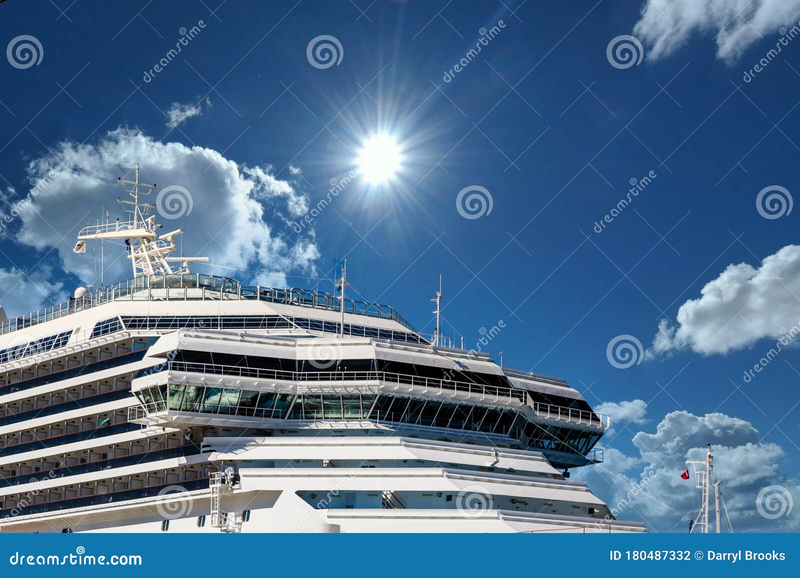 Captains Bridge on Cruise Ship Under Sun Stock Photo - Image of travel ...