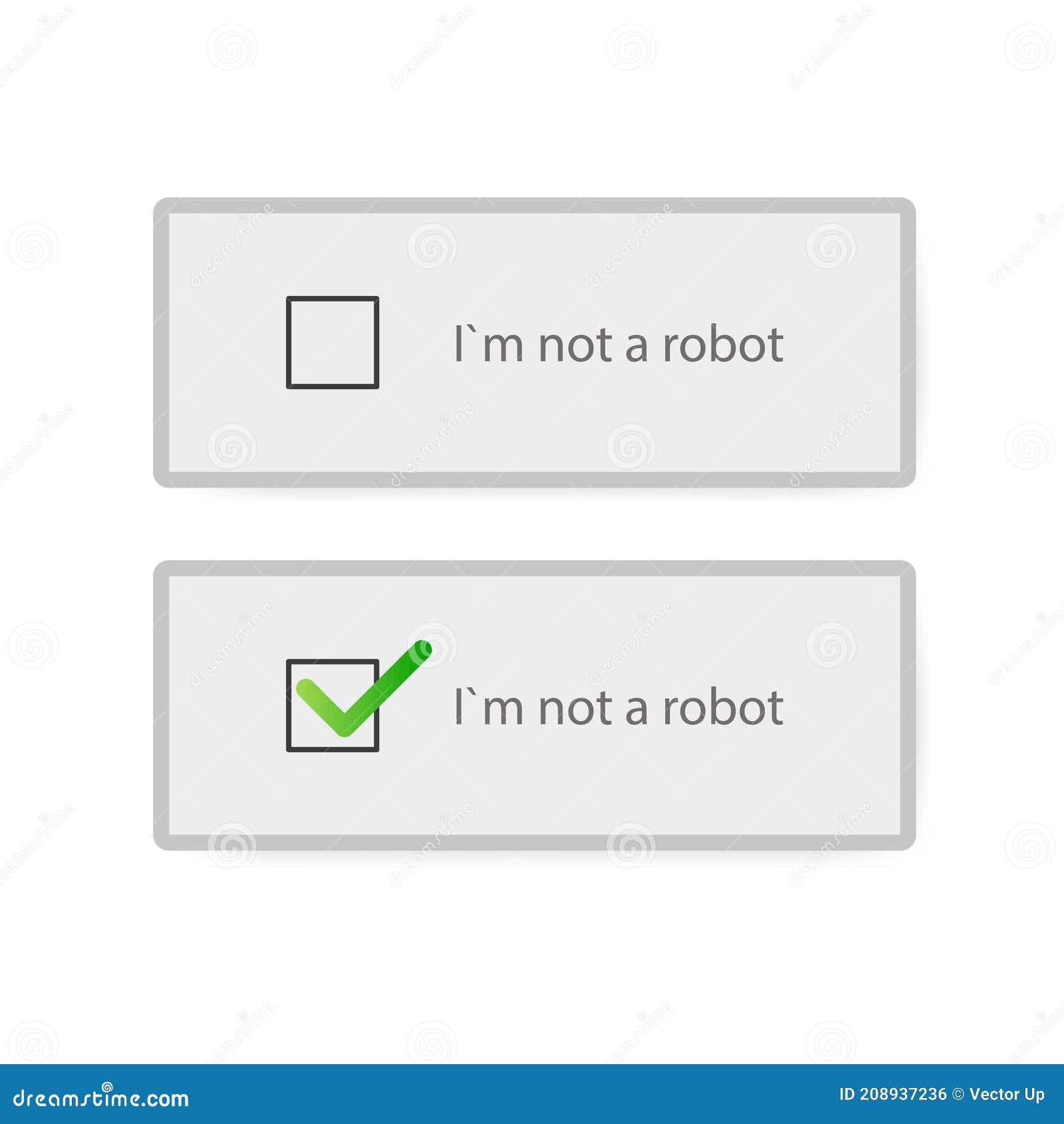 Captcha I am Not a Robot Vector Computer Code. Stock Vector ...