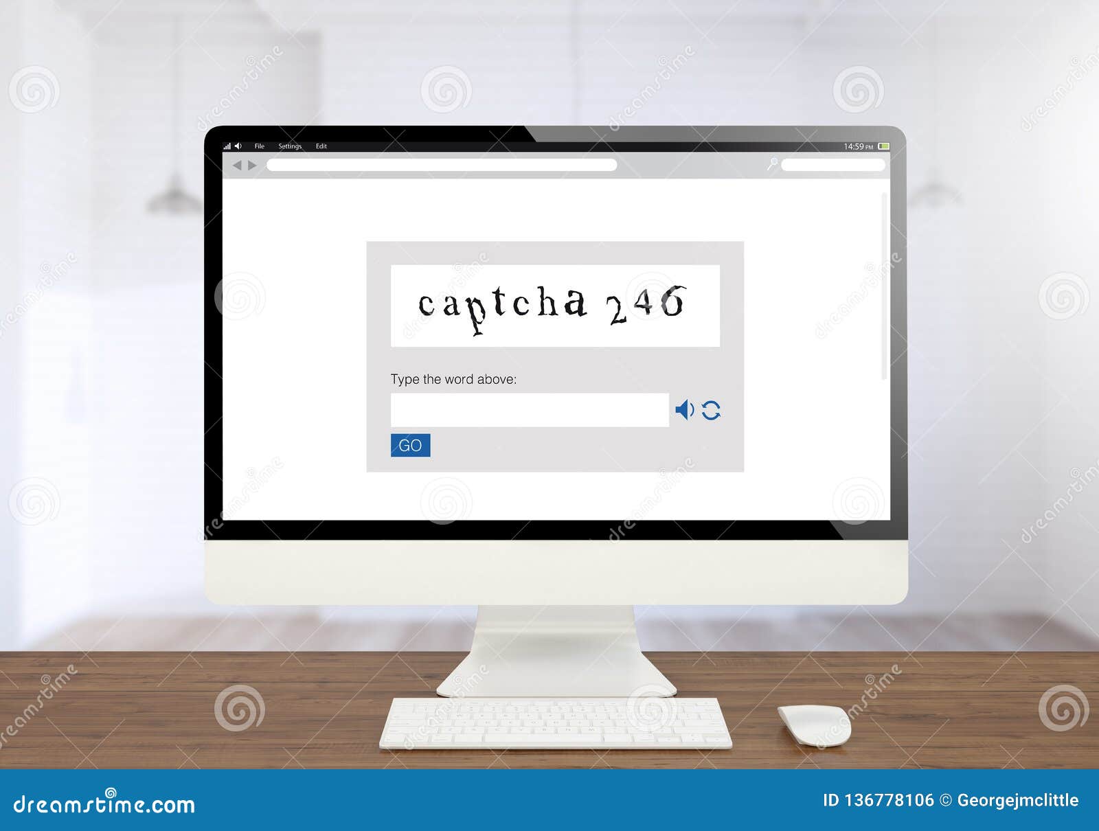 Captcha screen computer stock illustration. Illustration of white ...