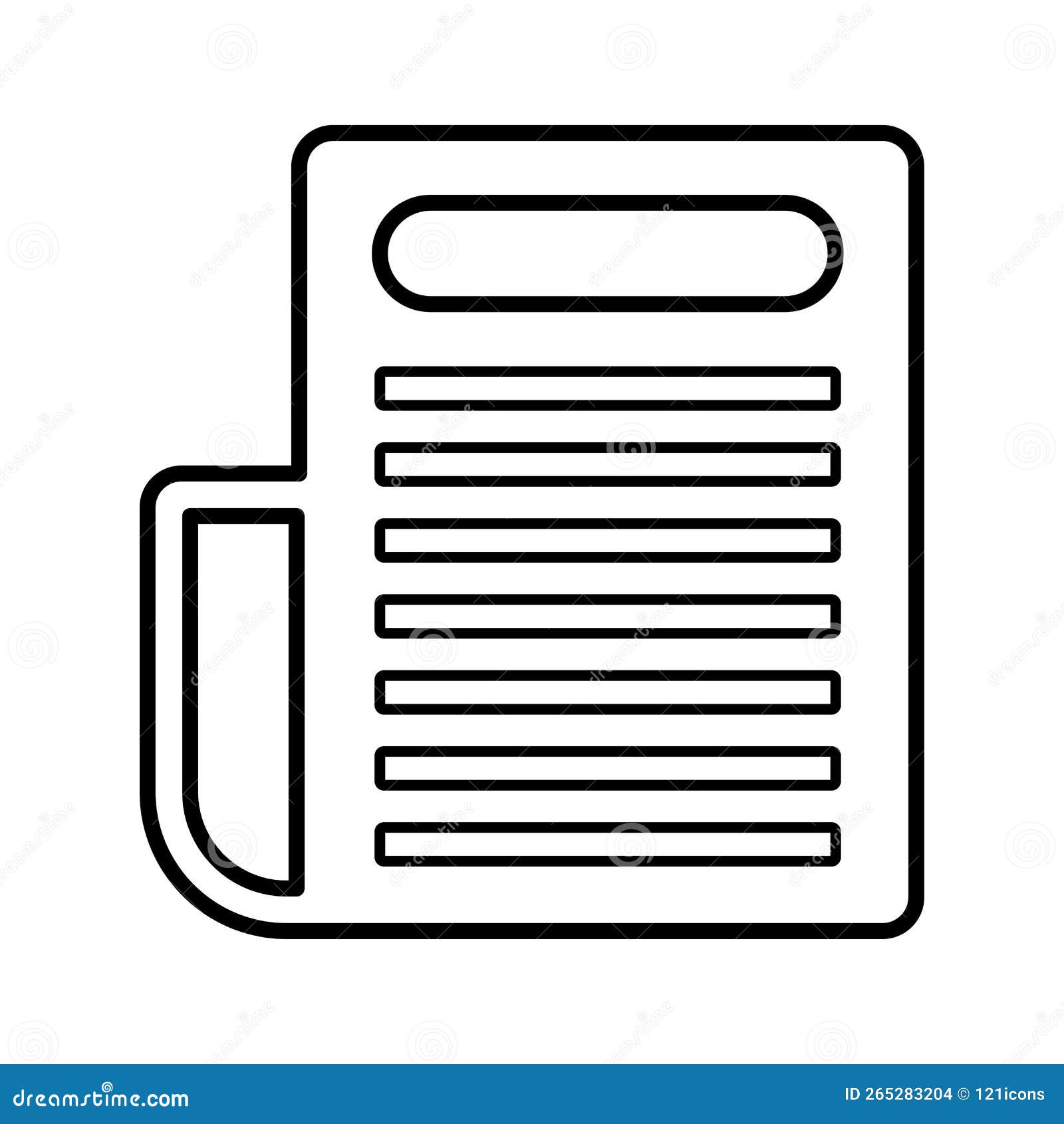 Caption, Heading, Headline Outline Icon. Line Art Vector Stock ...