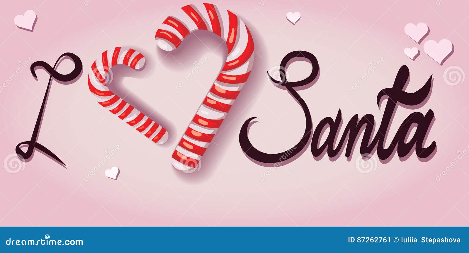Caption: I Love Santa. Illustration Stock Vector - Illustration of gift ...