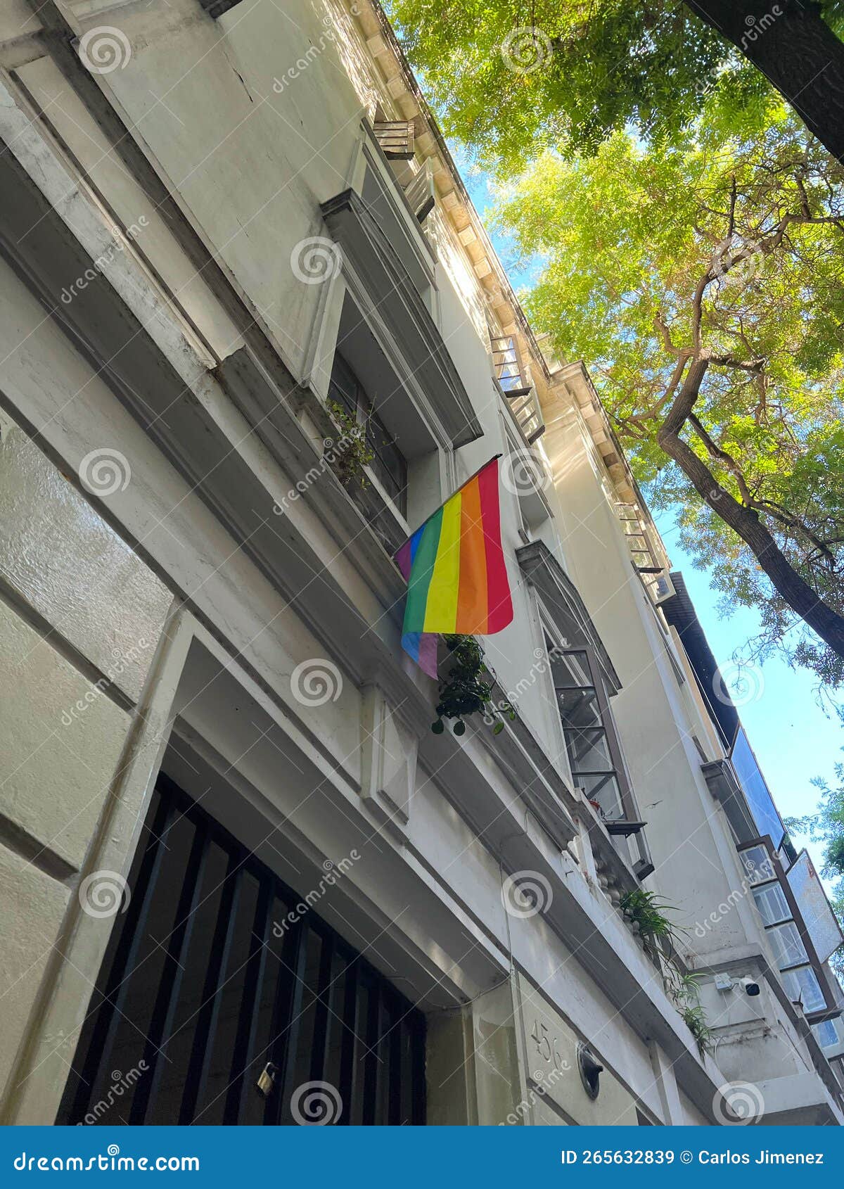 Pride Flag Out of a Building Editorial Stock Image - Image of freedom ...