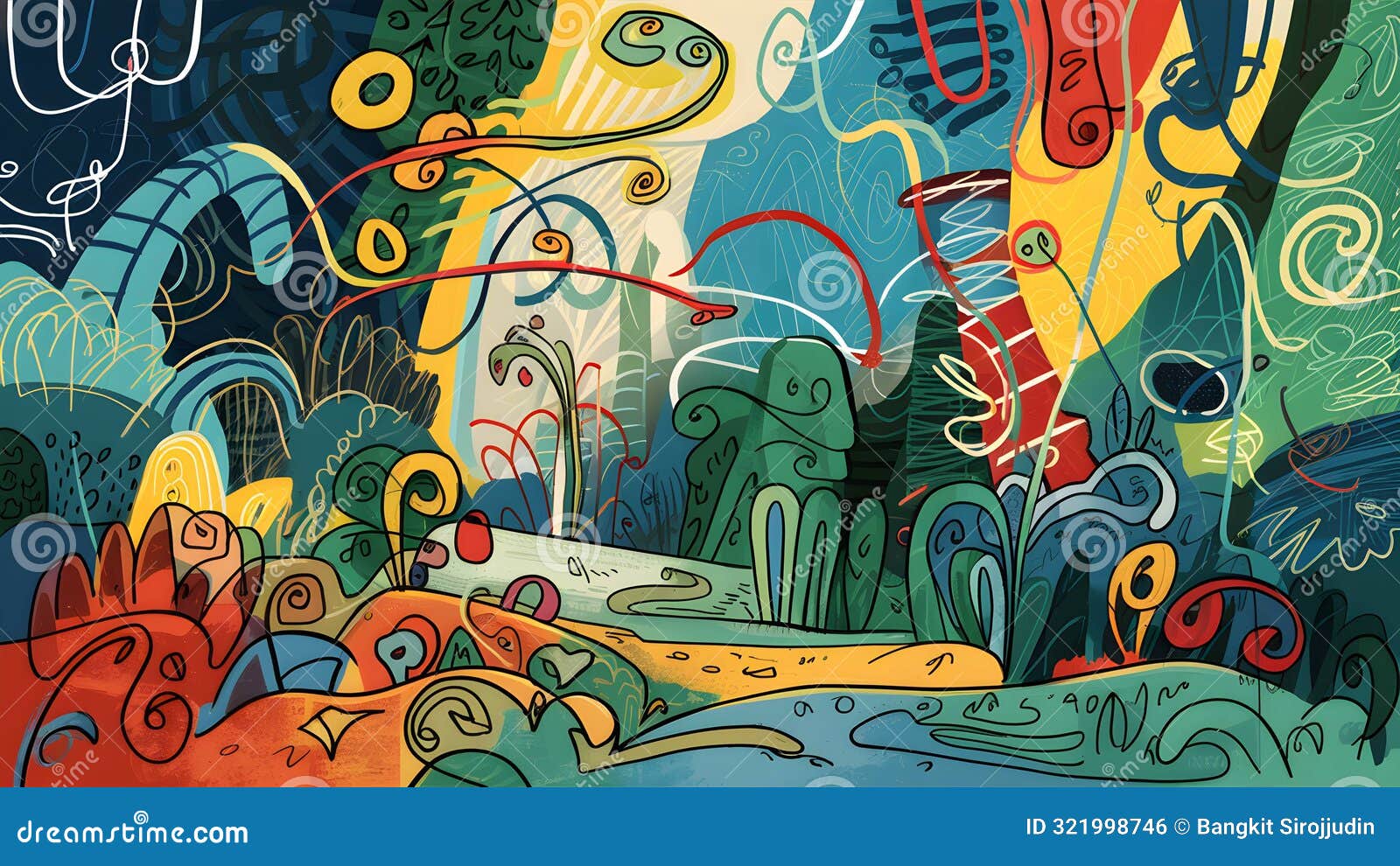 Captivating Abstract Background with Doodles and Patterns Stock ...