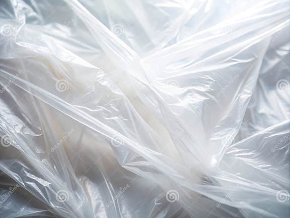 Minimalist White Plastic Wrap Texture Background: Soft Light ...