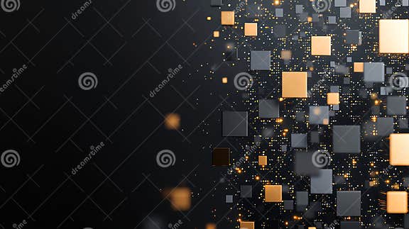 A Captivating Abstract Design Featuring a Dynamic Array of Floating ...