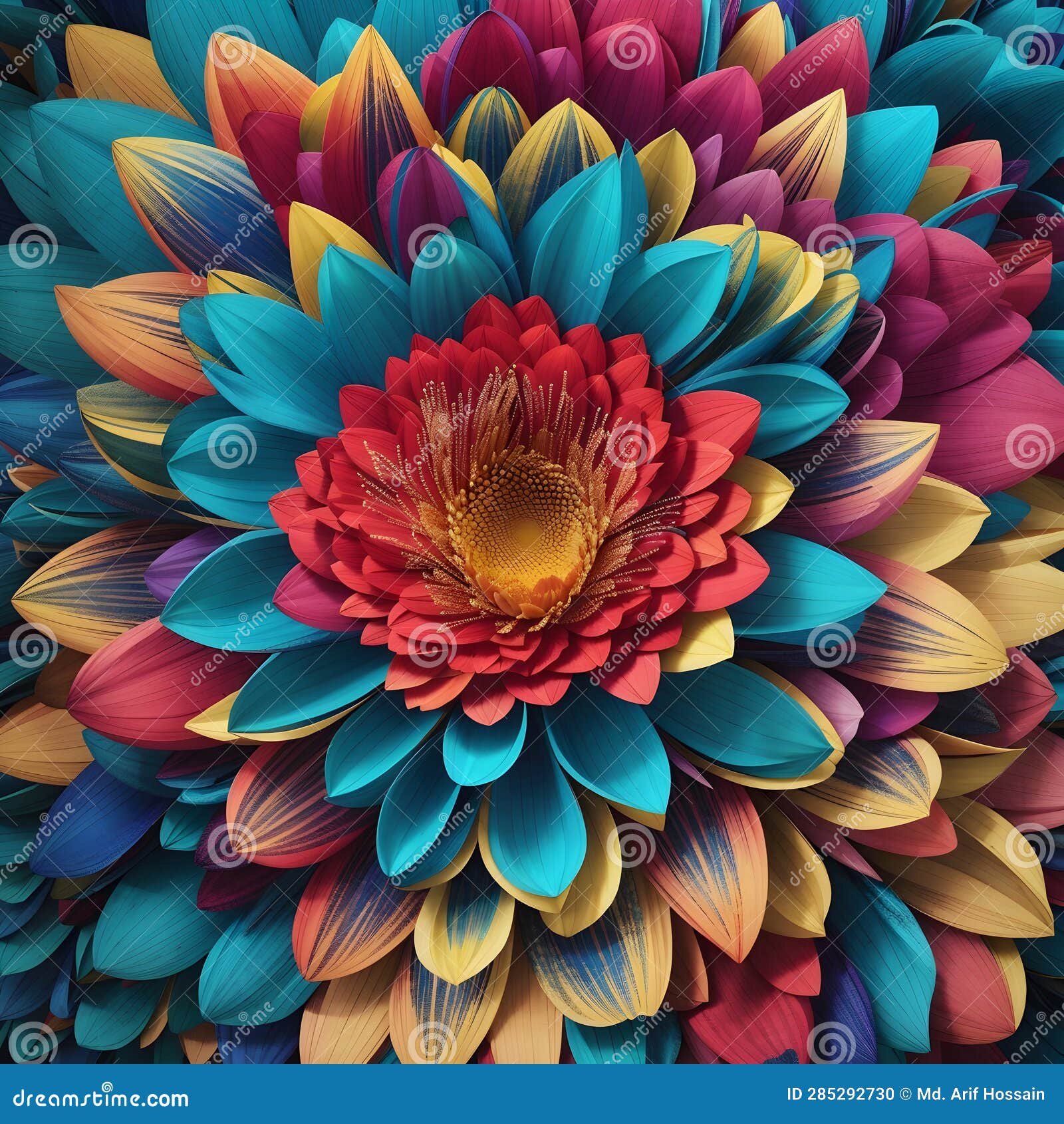 A Captivating Abstract Flower Pattern that Radiates with Color and ...