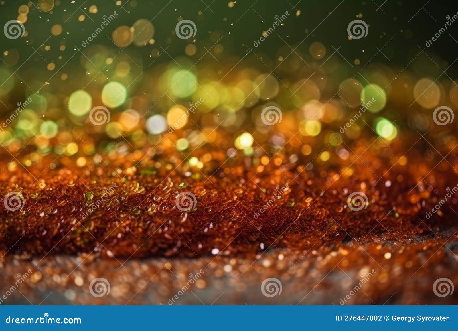 Abstract Glitter in Olive Green and Rust Orange: No Border Background ...
