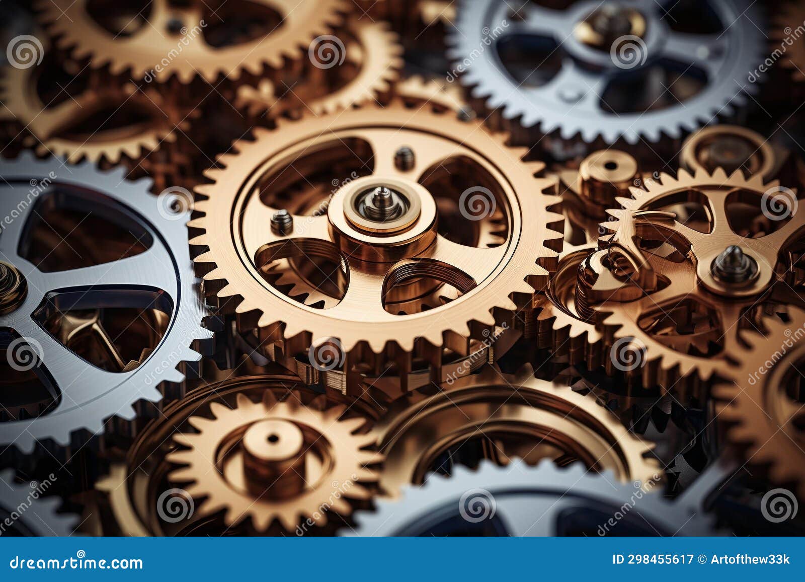Synergistic Symphony: Intricate Interlocking Gears in Motion Stock ...