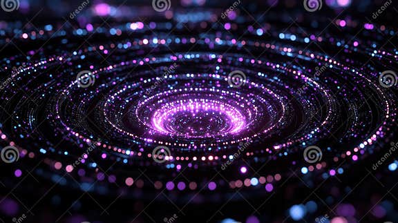 A Captivating Abstract Vortex Brimming with Glowing Purple Particles ...