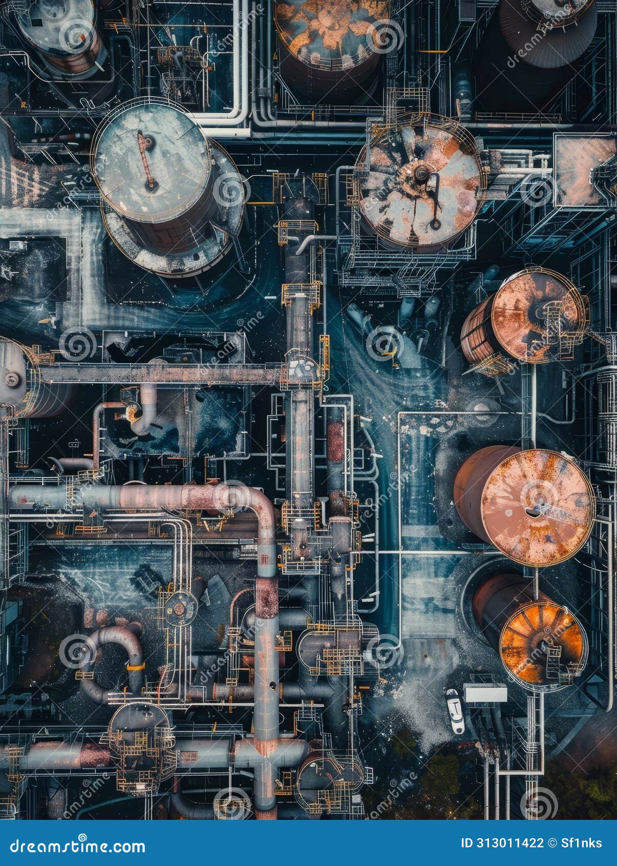 A Captivating Aerial View of a Vast Industrial Complex, Revealing a ...