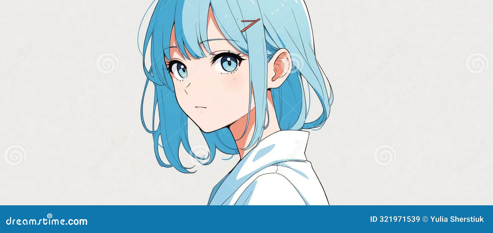 Captivating Anime Girl a Vision of Beauty. Stock Image - Image of ...