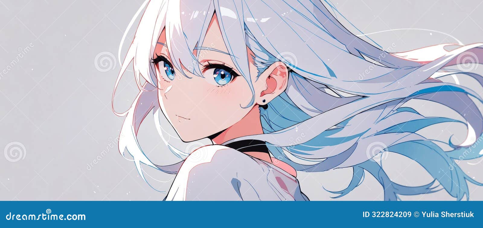 Captivating Anime Girl a Vision of Beauty. Stock Image - Image of sight ...