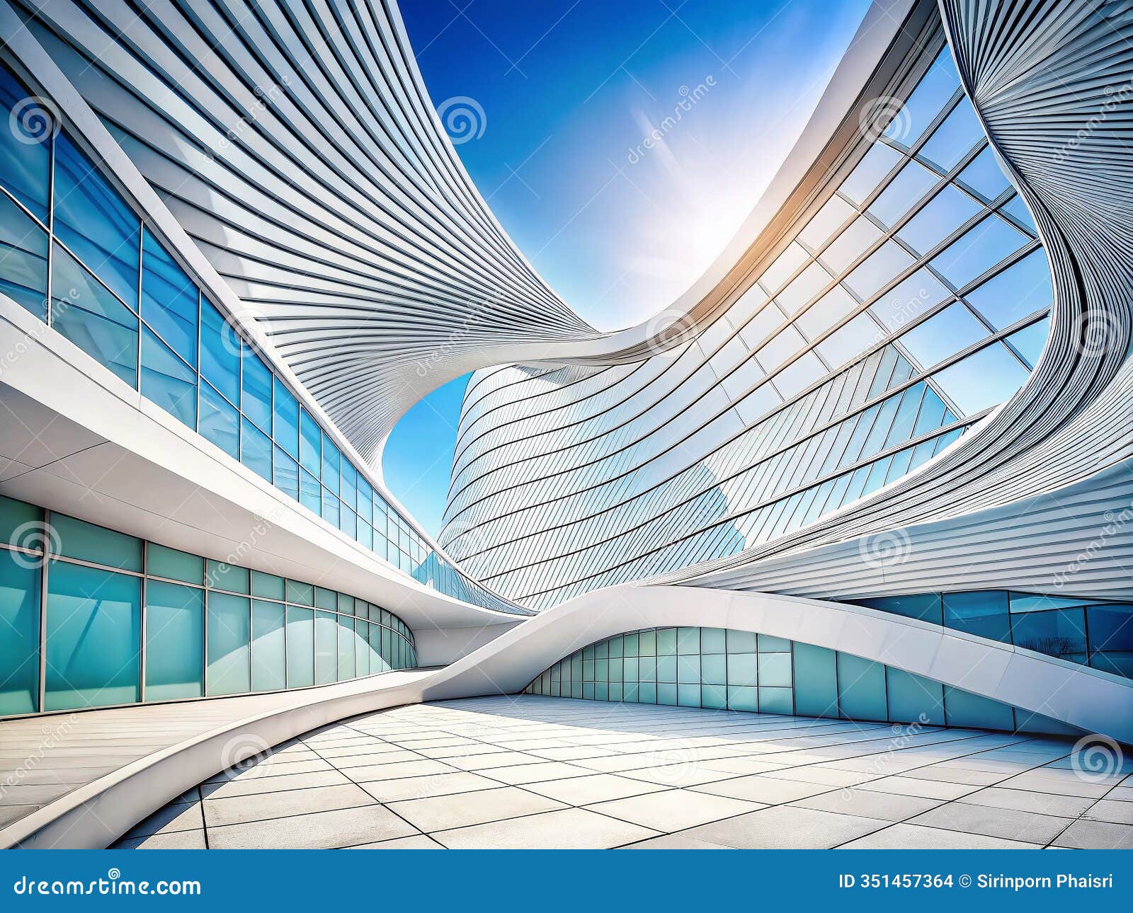 Captivating Architectural Visualization a Minimalist Curved Line Design ...