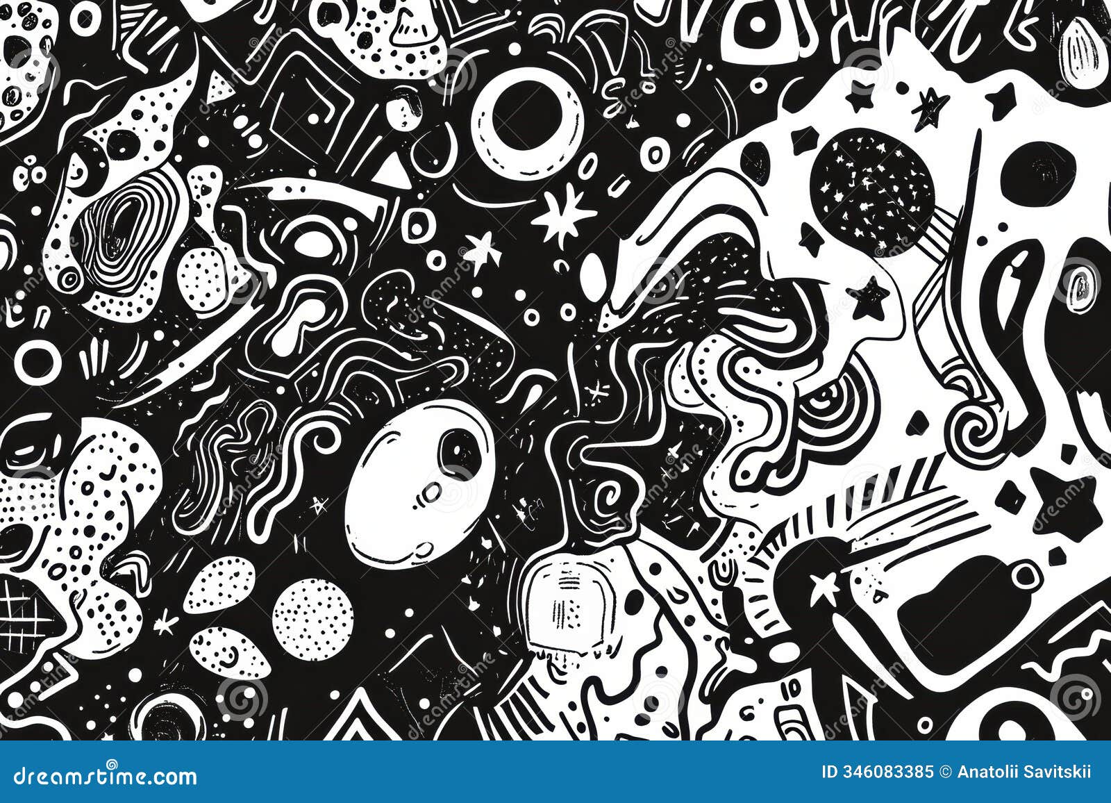 A Captivating Array of Abstract Doodles Showcasing Planets, Stars ...