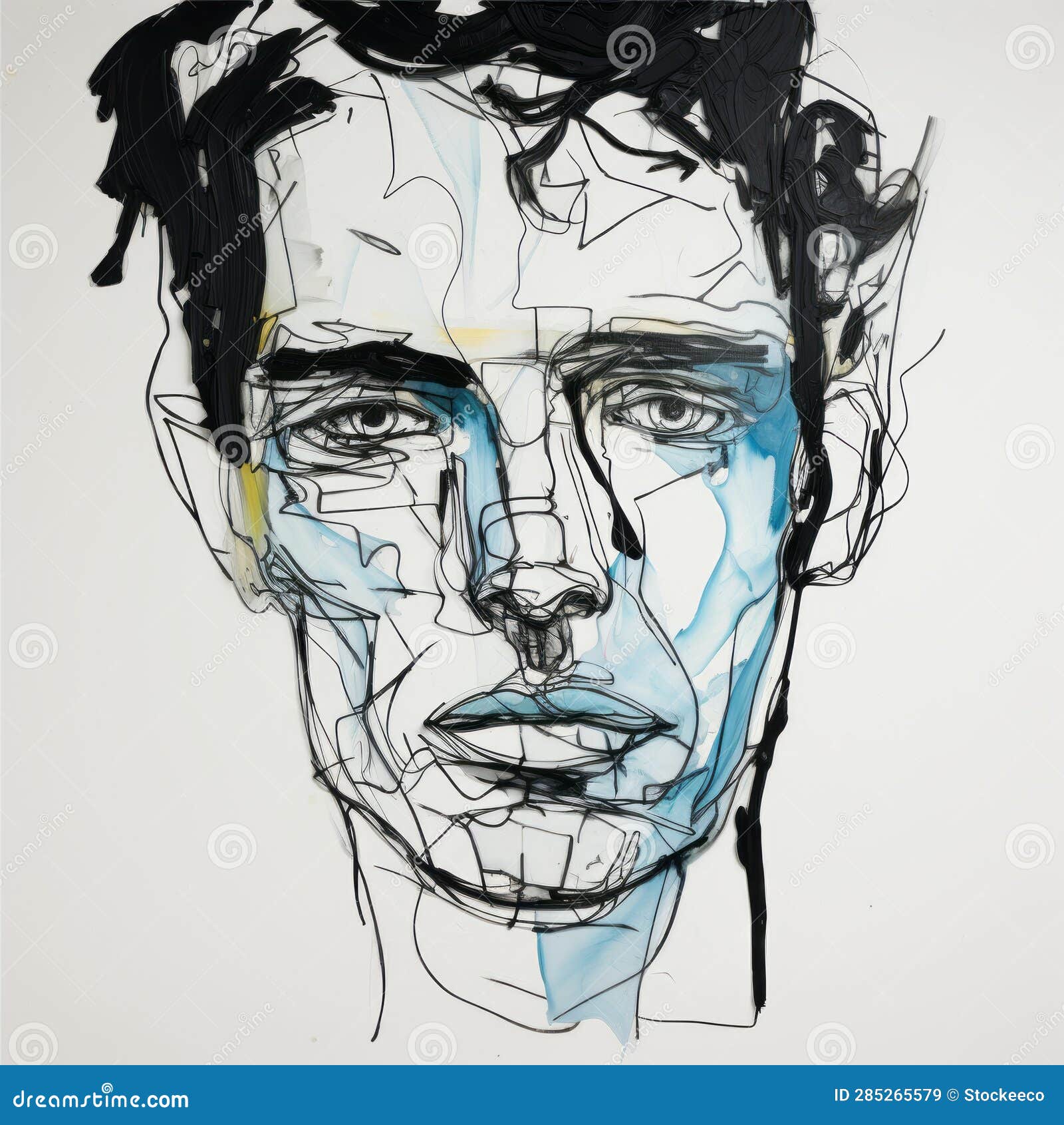 Captivating Art: Joseph S Face in Blind Contour with Continuous Line ...