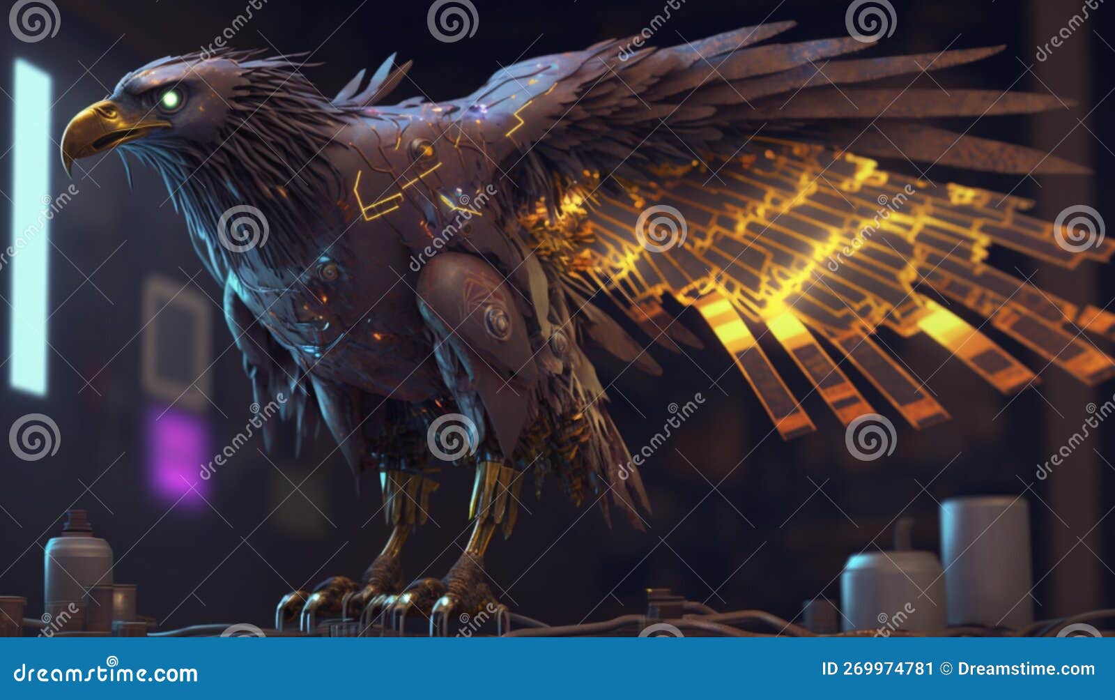 Robotic Eagle Version. Illustration Art Stock Illustration ...