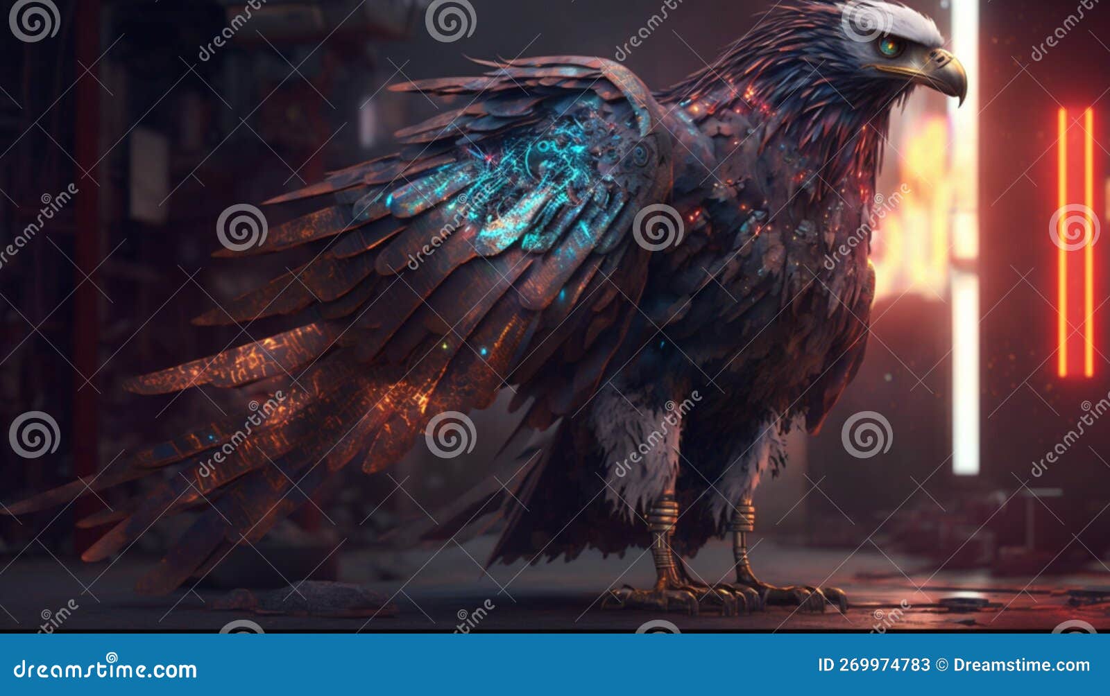 Robotic Eagle Version. Illustration Art Stock Illustration ...