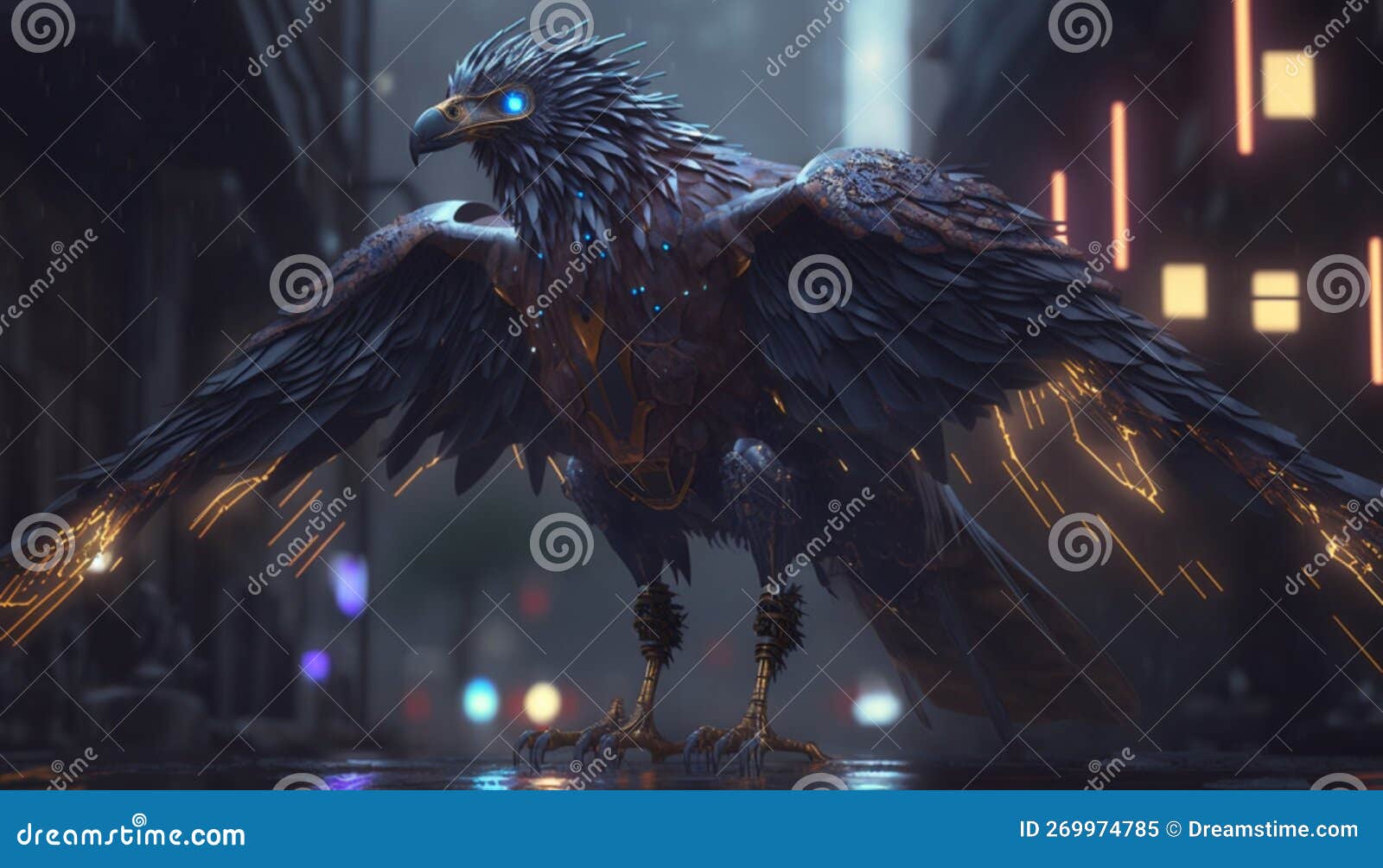 Robotic Eagle Version. Illustration Art Stock Illustration ...
