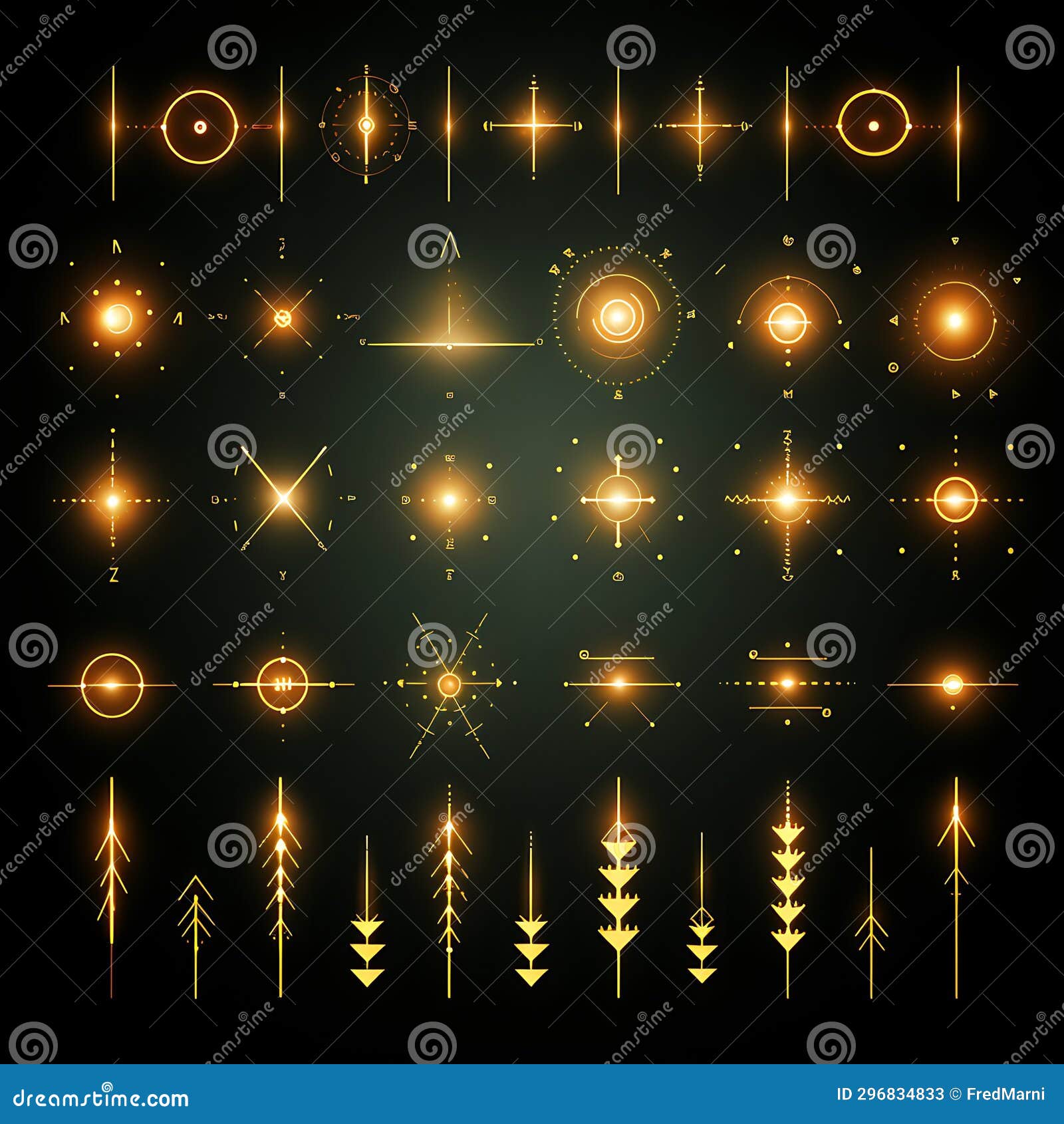 A Collection of Different Shapes and Symbols Stock Illustration ...